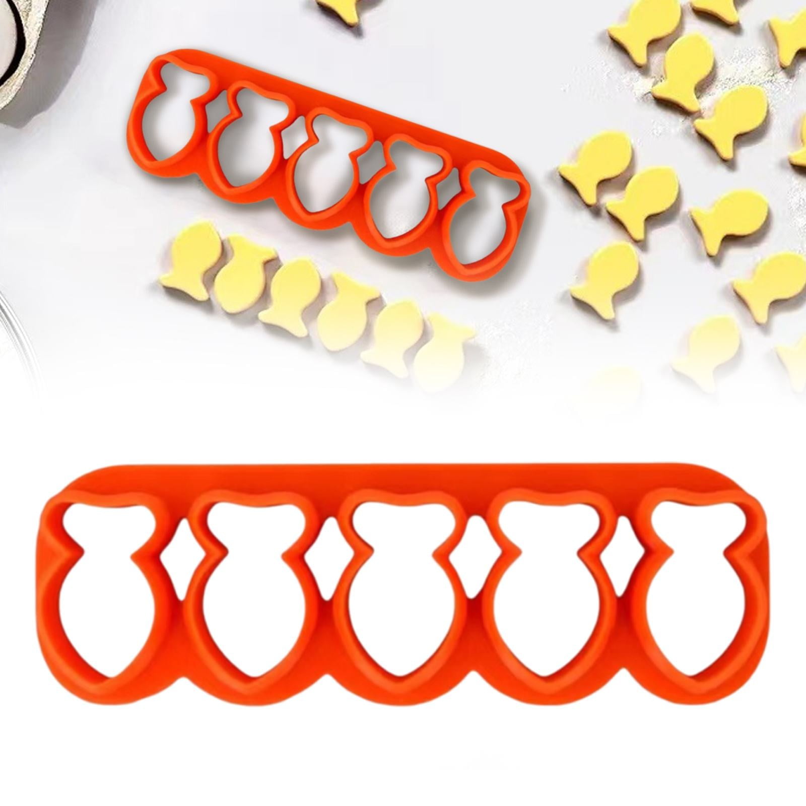 Goldfish Cracker Cutter, 5 Cavity Mini Cookie Cutters, Plastic Fish ...