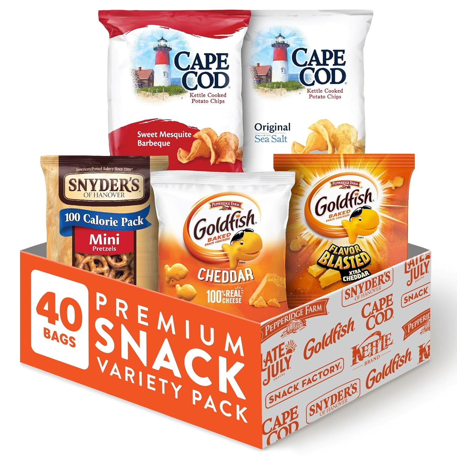 Goldfish Crackers, Pretzels, And Cape Cod Potato Chips Premium Snack ...