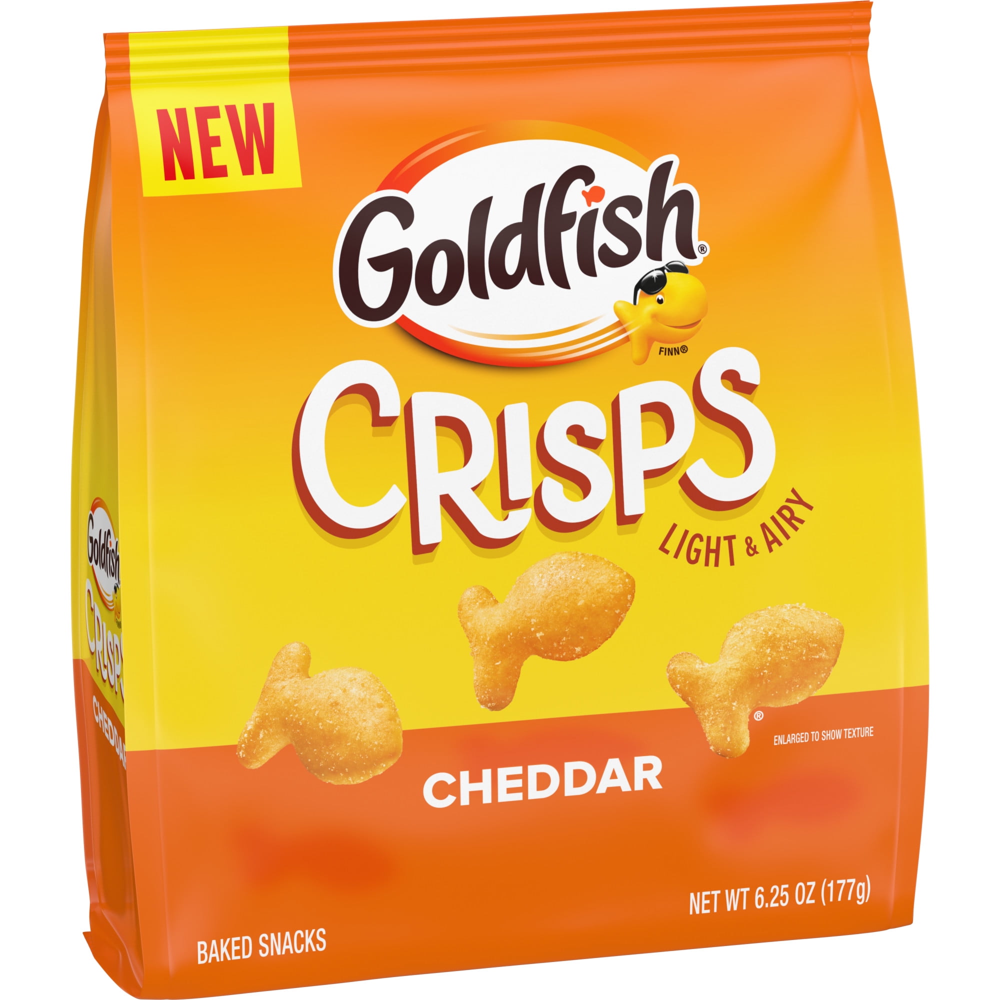 Goldfish Crisps Cheddar Cheese Baked Pack Of 1 Chip Crackers. - Walmart.com