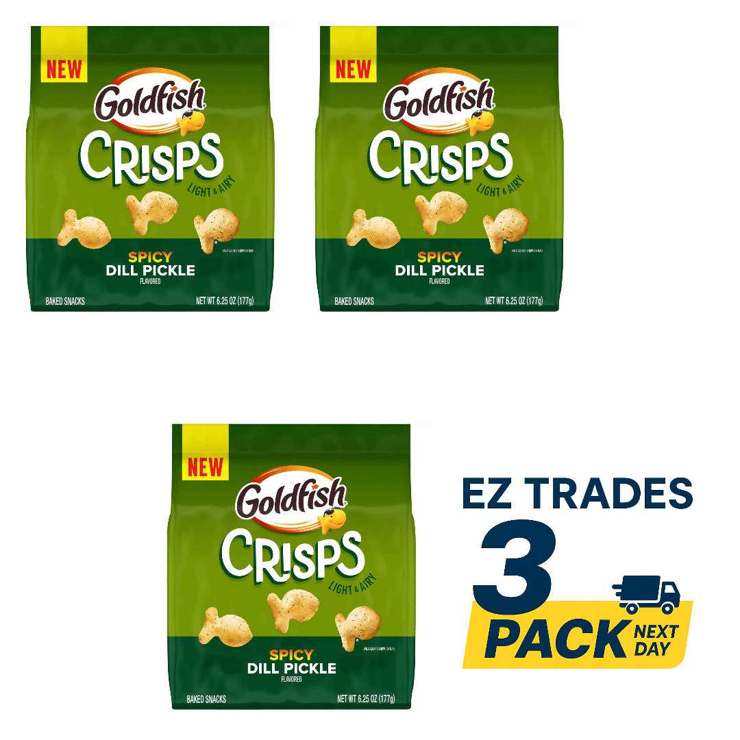 Goldfish Crisps Spicy Dill Pickle Baked Snacks, 6.25 oz pack of 3 ...