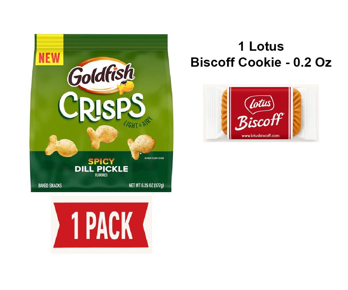 Goldfish Crisps Spicy Dill Pickle Flavored Baked Chip Crackers, 6.25 Oz ...