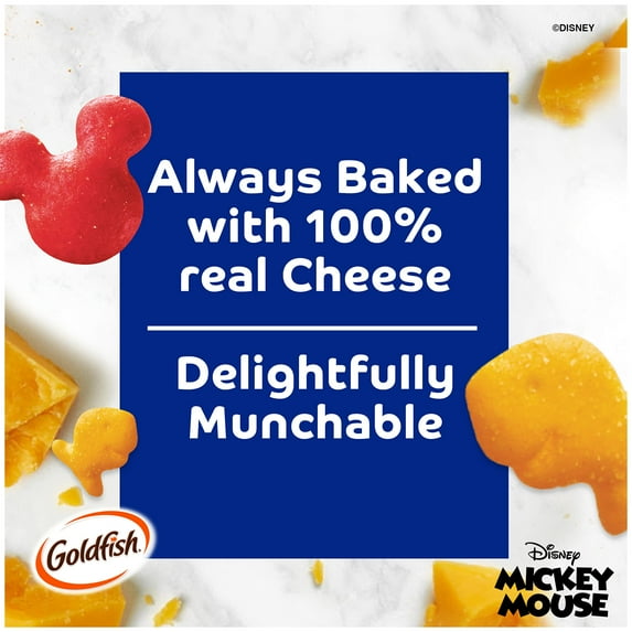 Goldfish Disney Mickey FEV6 Mouse Cheddar Crackers, Snack Crackers, 27. ...