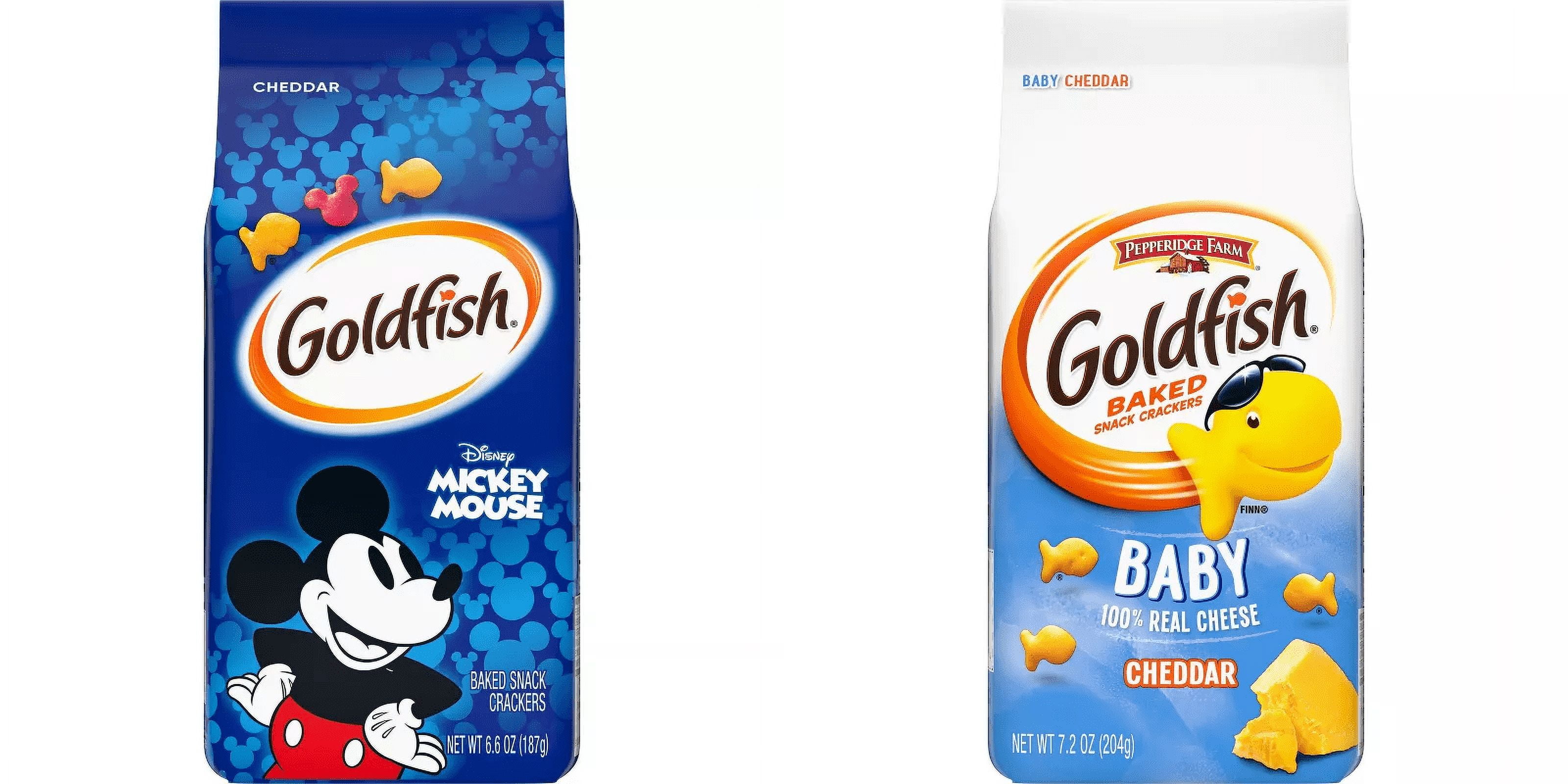 Goldfish Disney Mickey Mouse Cheddar Crackers Snack Crackers Bag - 6 ...
