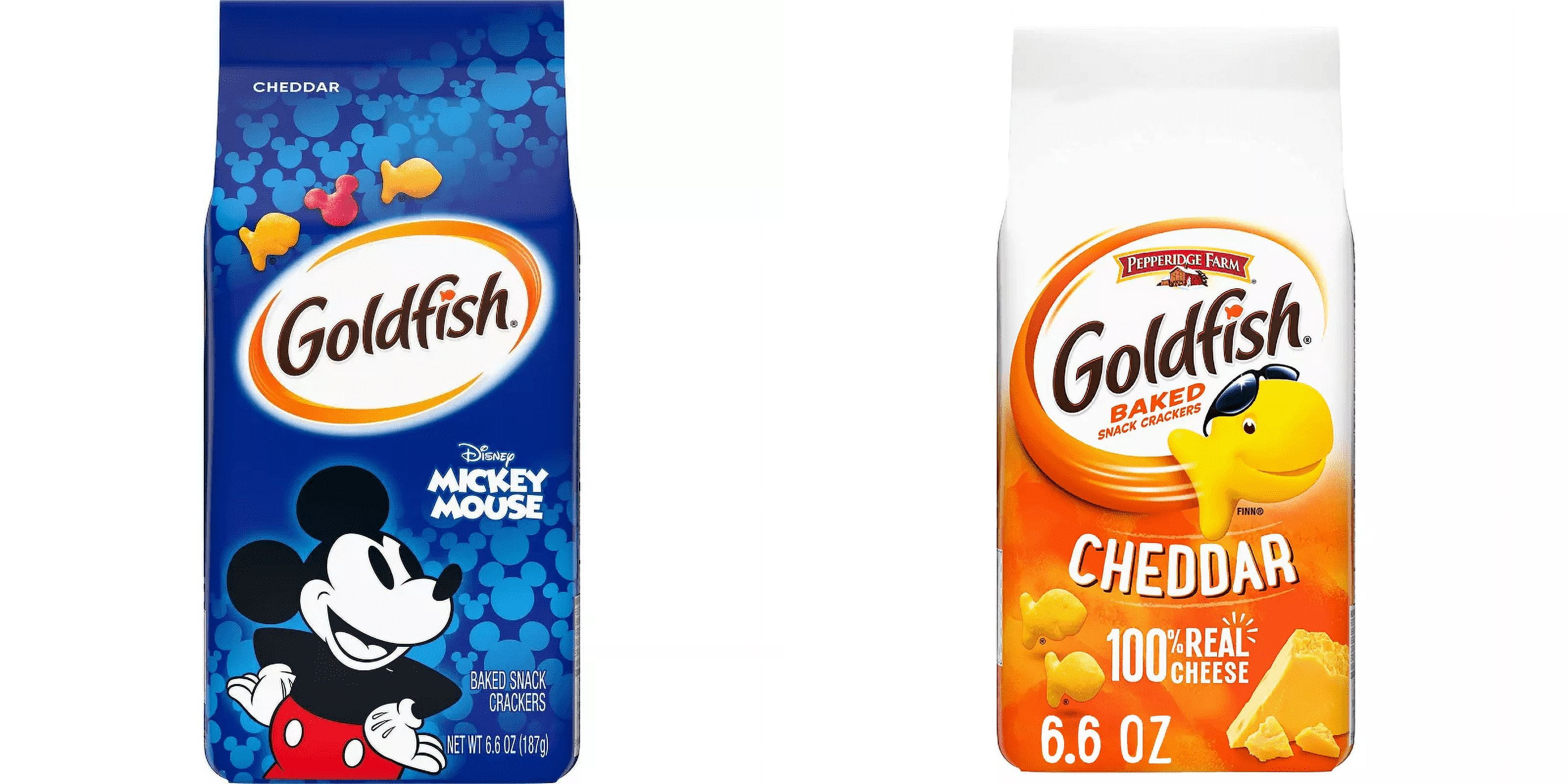 Goldfish Disney Mickey Mouse Cheddar Crackers Snack Crackers Bag - 6 ...