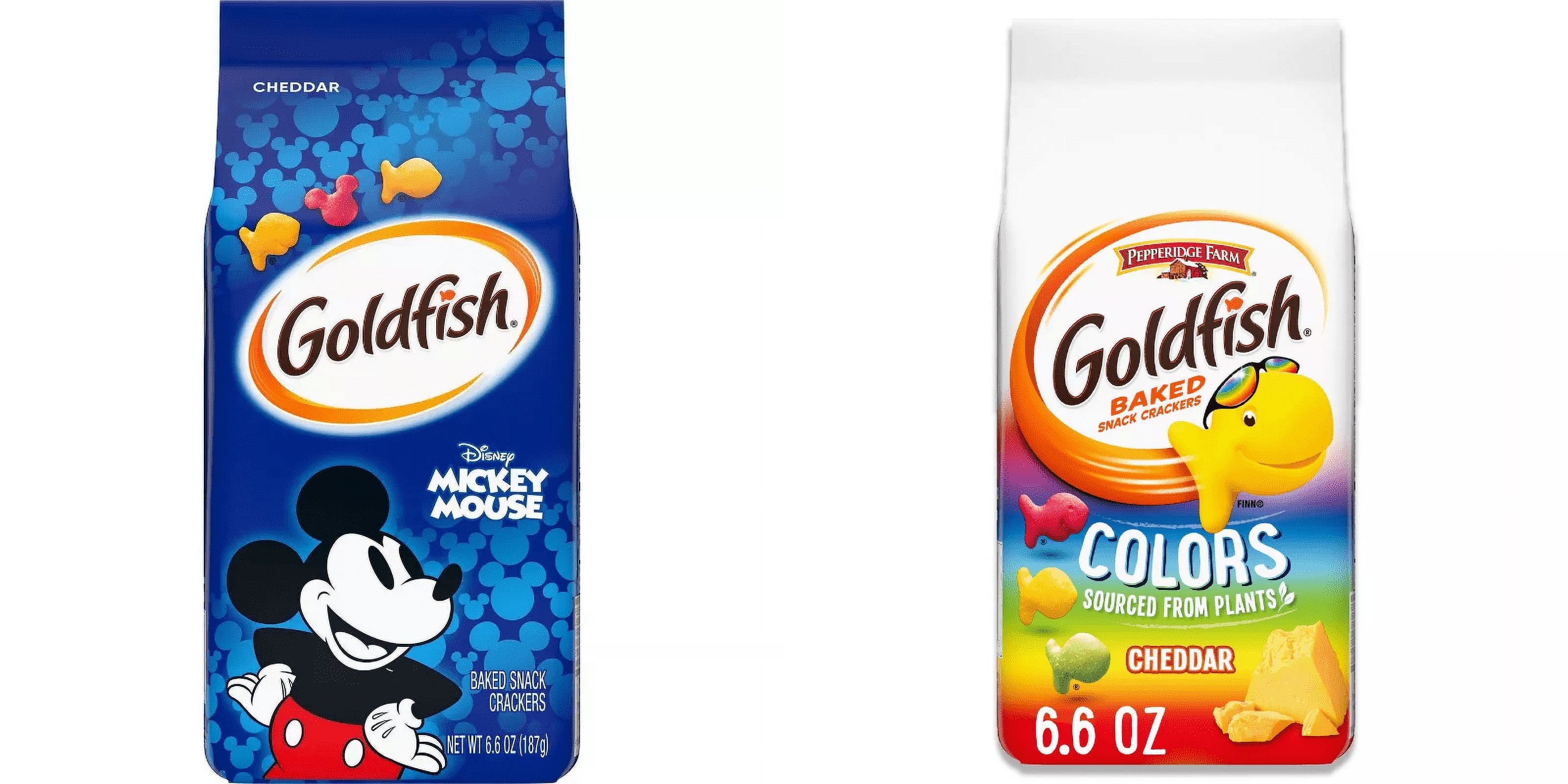 Goldfish Disney Mickey Mouse Cheddar Crackers Snack Crackers Bag - 6 ...