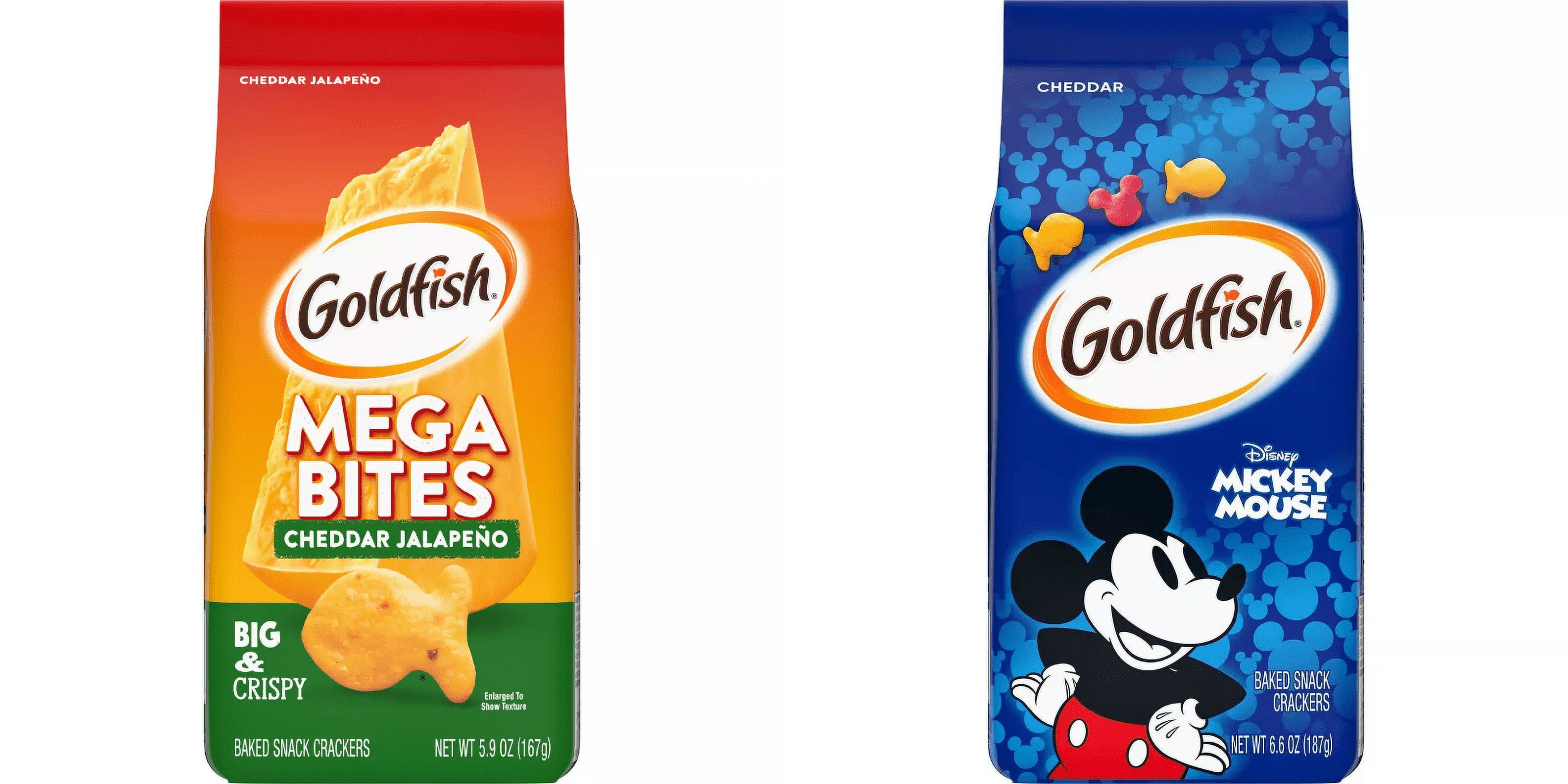 Goldfish Disney Mickey Mouse Cheddar Crackers Snack Crackers Bag - 6 ...