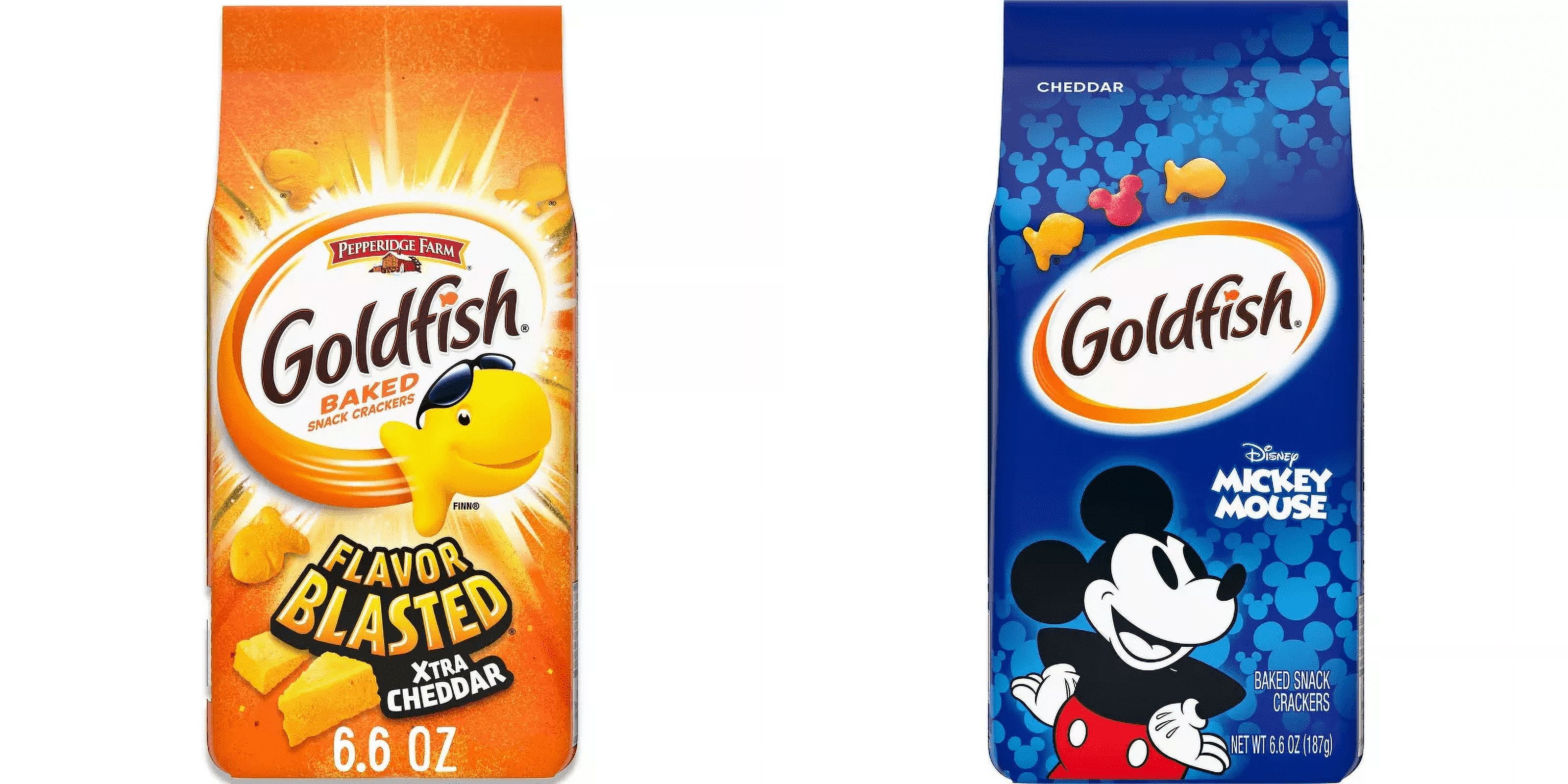 Goldfish Disney Mickey Mouse Cheddar Crackers Snack Crackers Bag - 6 ...