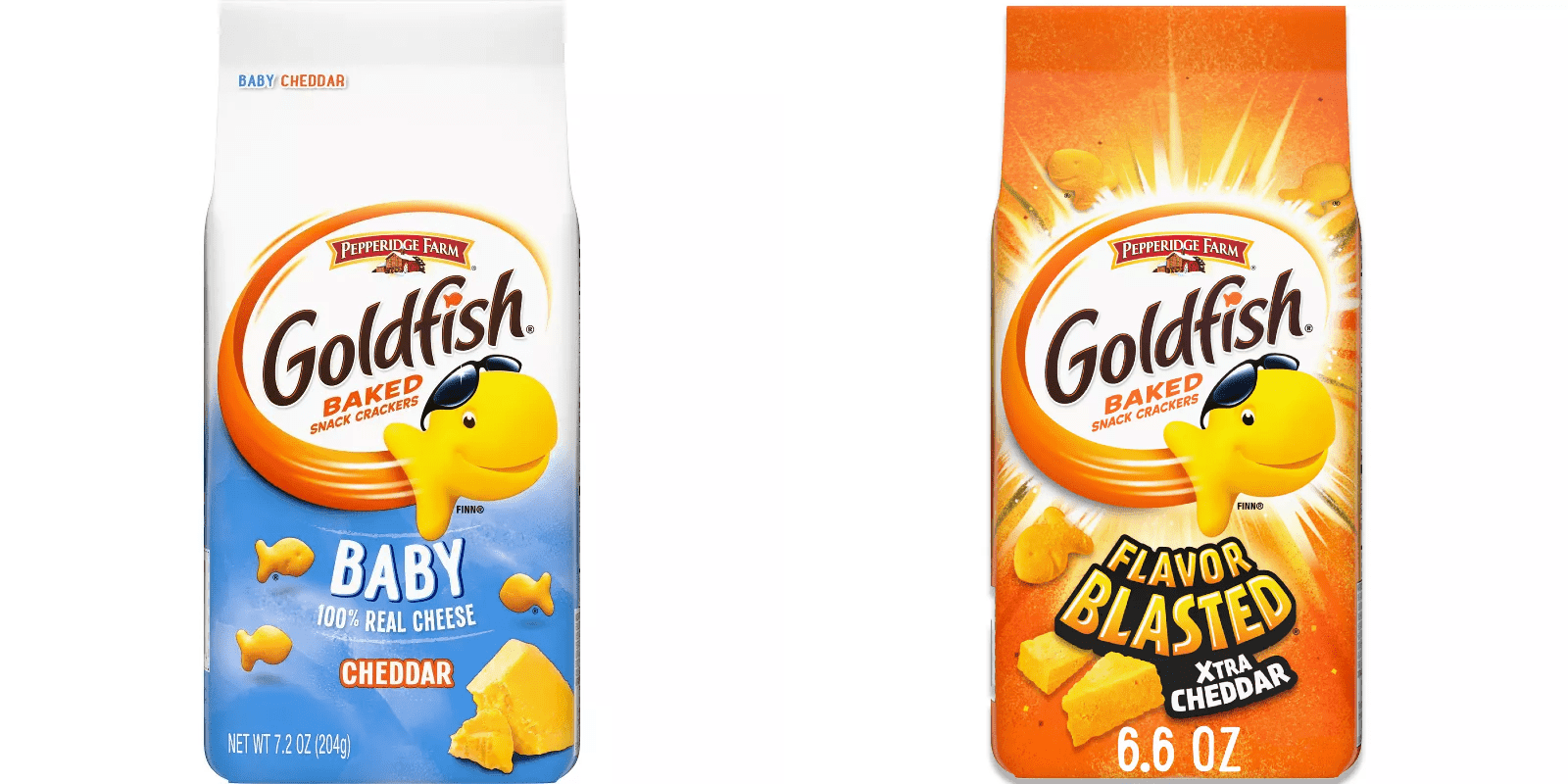 Goldfish Flavor Blasted Xtra Cheddar Cheese Crackers, 6.6 oz - Goldfish ...