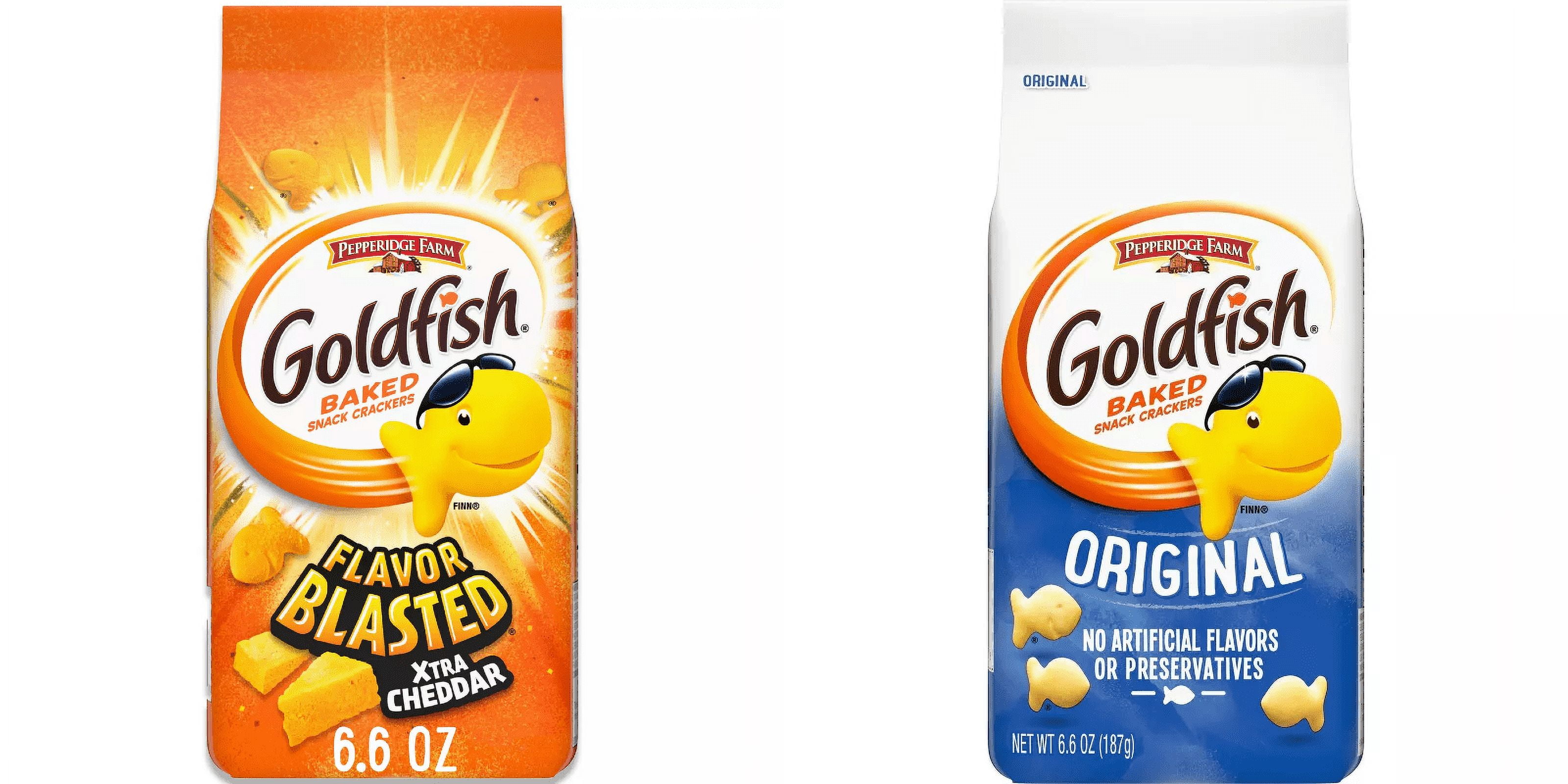 Goldfish Flavor Blasted Xtra Cheddar Cheese Crackers, 6.6 oz - Goldfish ...