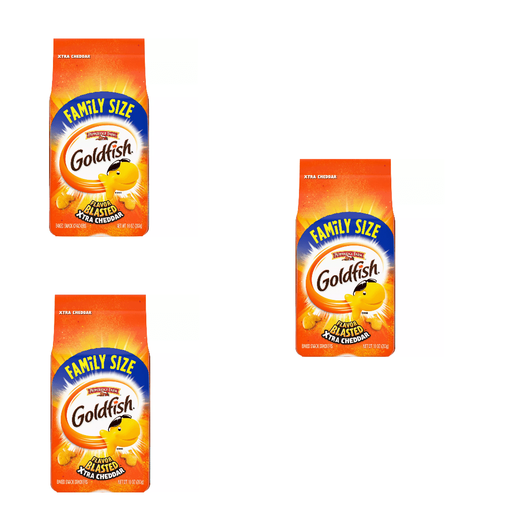 Goldfish Flavor Blasted Xtra Cheddar Crackers Family Size 10oz Pack of ...
