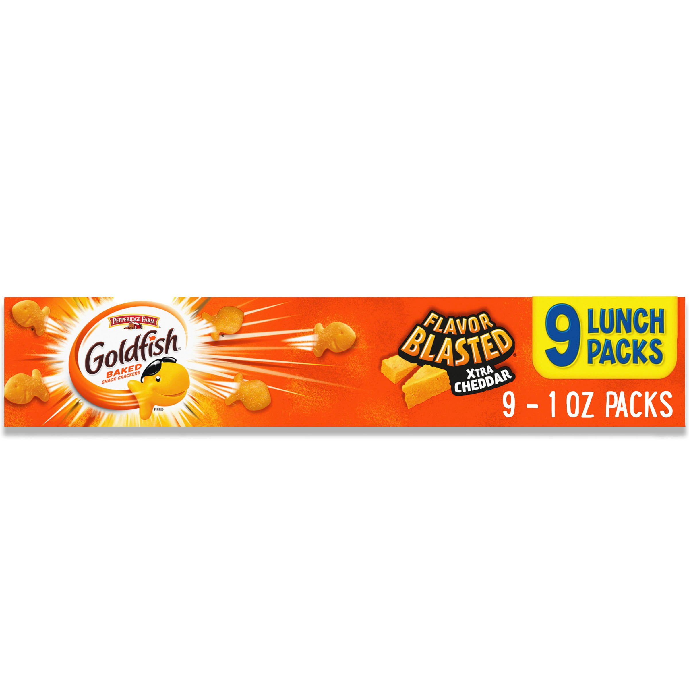 Goldfish Flavor Blasted Xtra Cheddar Crackers Lunch Packs, 9 ct ...