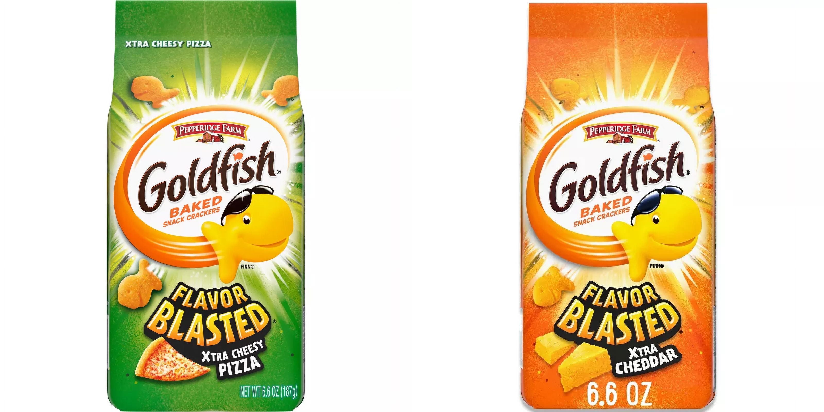 Goldfish Flavor Blasted Xtra Cheesy Pizza Crackers, 6.6 oz - Pepperidge ...