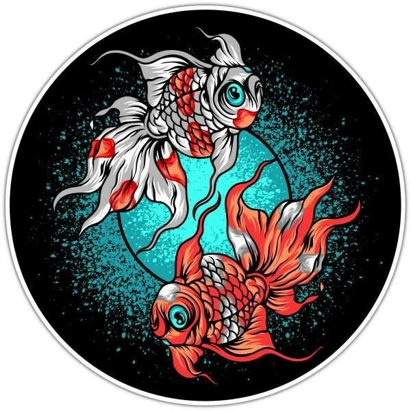 Goldfish Goldfishes Fish Aquarium Car Window Stickerphone Decal Water ...