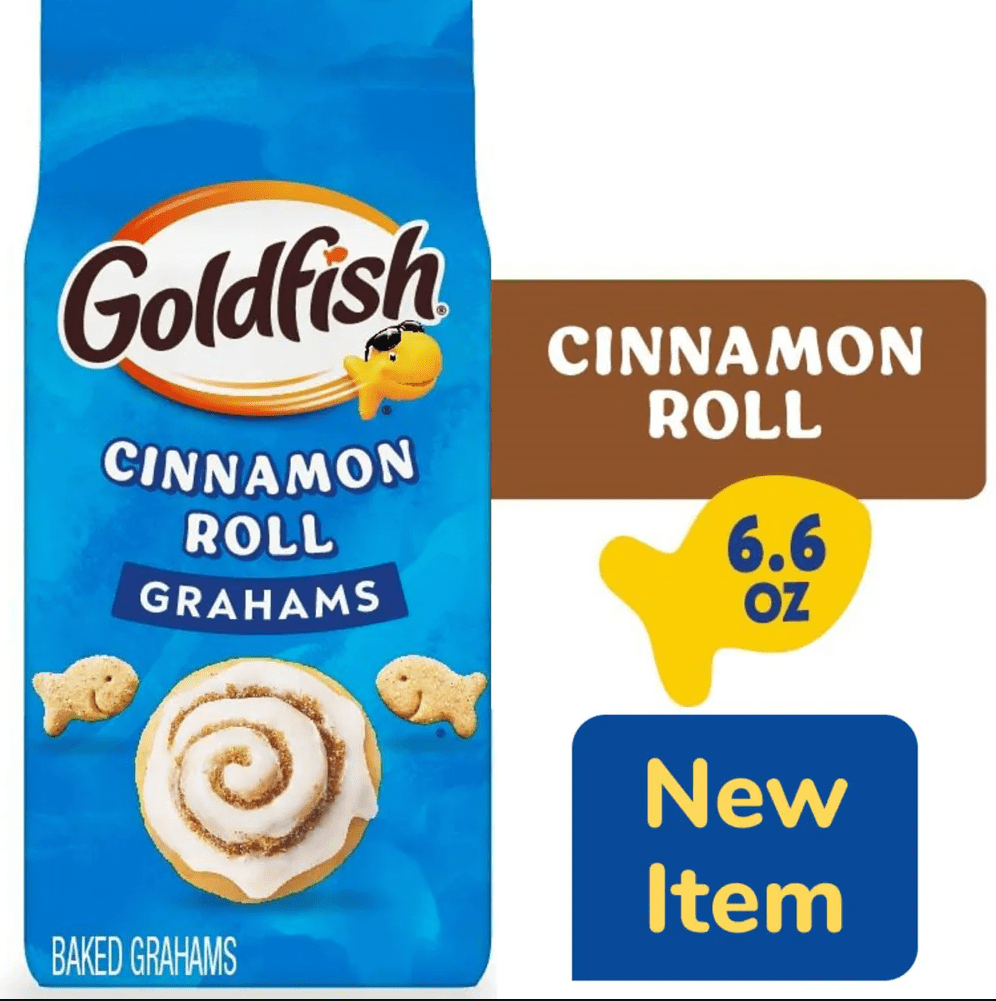 Goldfish Cinnamon Roll Grahams Crackers, Sweet Snack, 6.6oz, 8g Whole ...