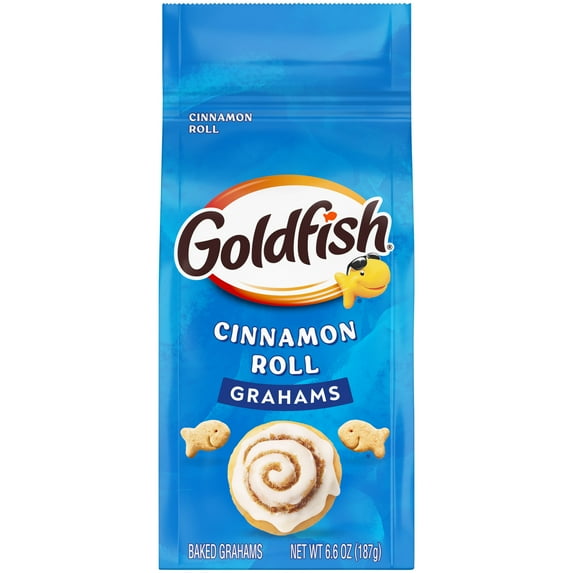 Goldfish Grahams Cinnamon Roll Baked Snack Crackers, 6.6 oz Bag ...