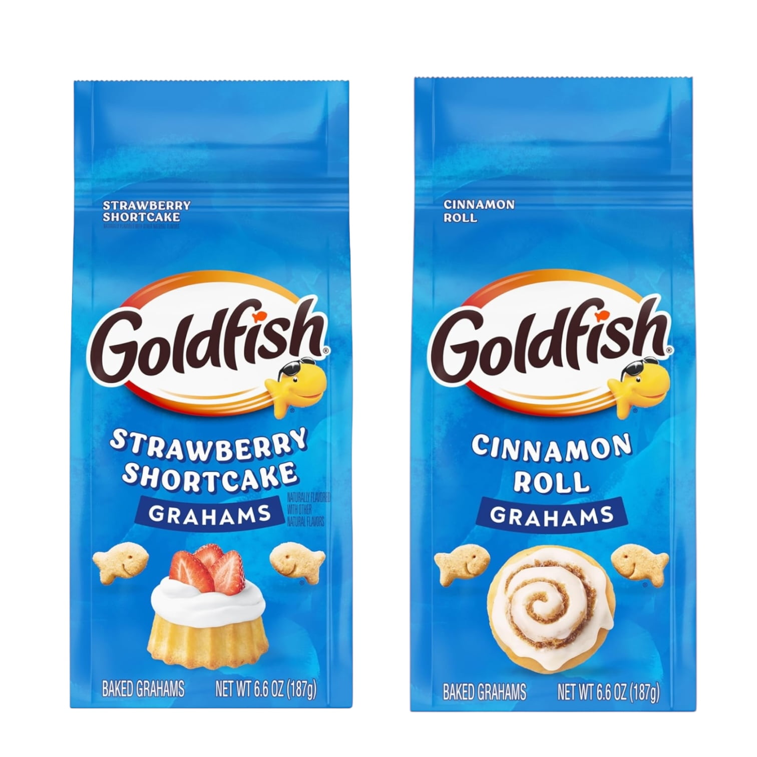 Goldfish Grahams Cinnamon Roll and Strawberry Shortcake Snack Crackers ...