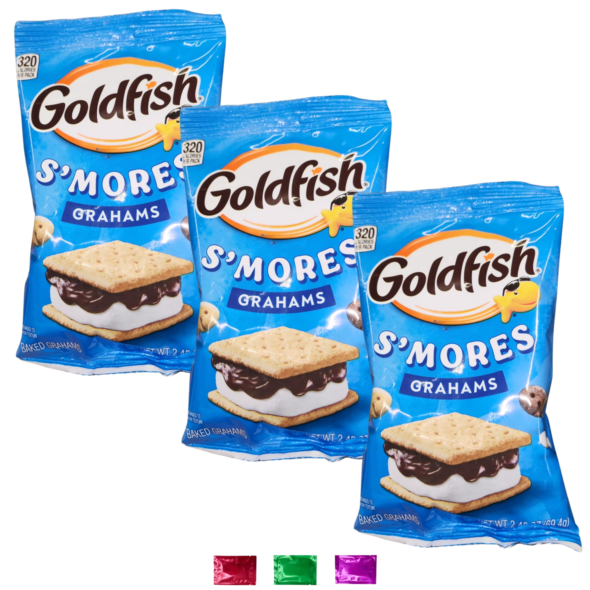 Goldfish Grahams S’mores Snacks 2.45 Oz 3 Packs, Marshmallow Honey and ...