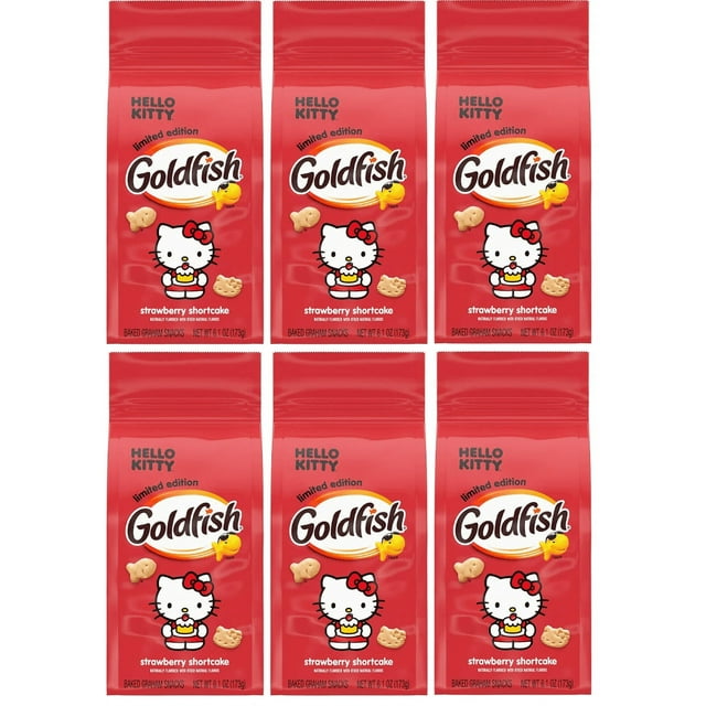 Goldfish Hello Kitty Strawberry Shortcake Limited Edition 6 Pack ...