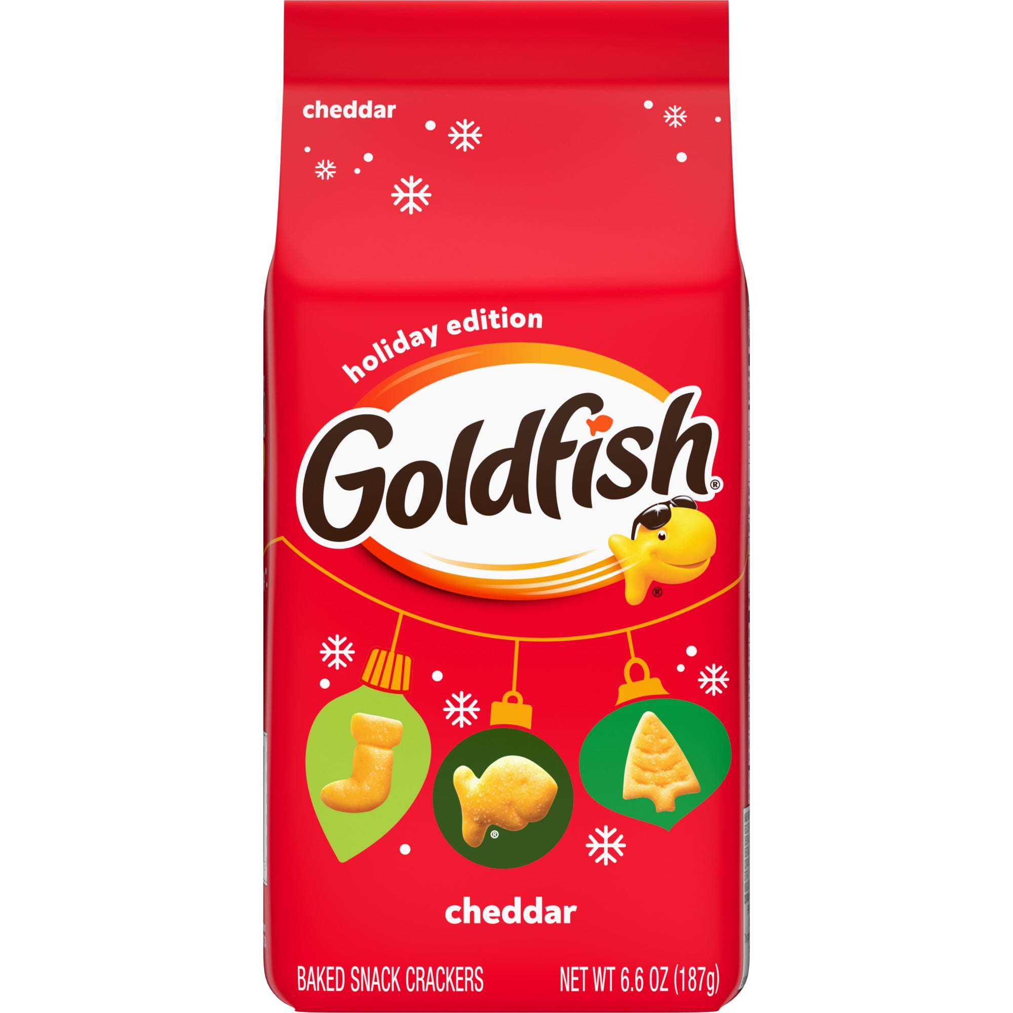 Pepperidge Farm Goldfish Holiday Shapes Cheddar Crackers, Baked with ...