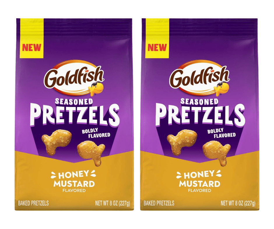 Goldfish Honey Mustard Seasoned Pretzels, Snack, 8 oz Bags – 2 Pack ...