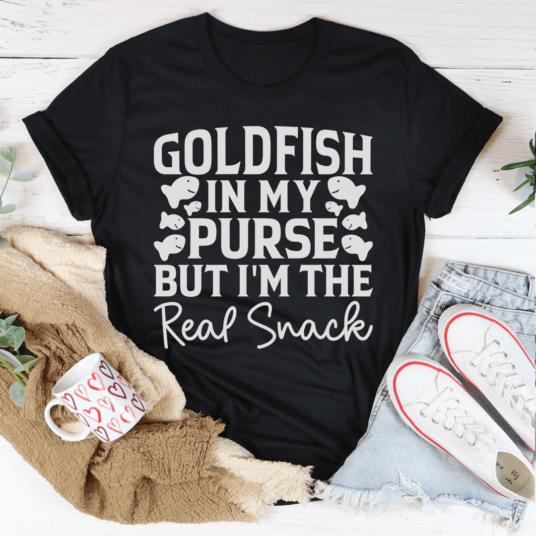 Goldfish In My Purse But Im The Real Snack Tee Mustard S Peachy Sunday ...