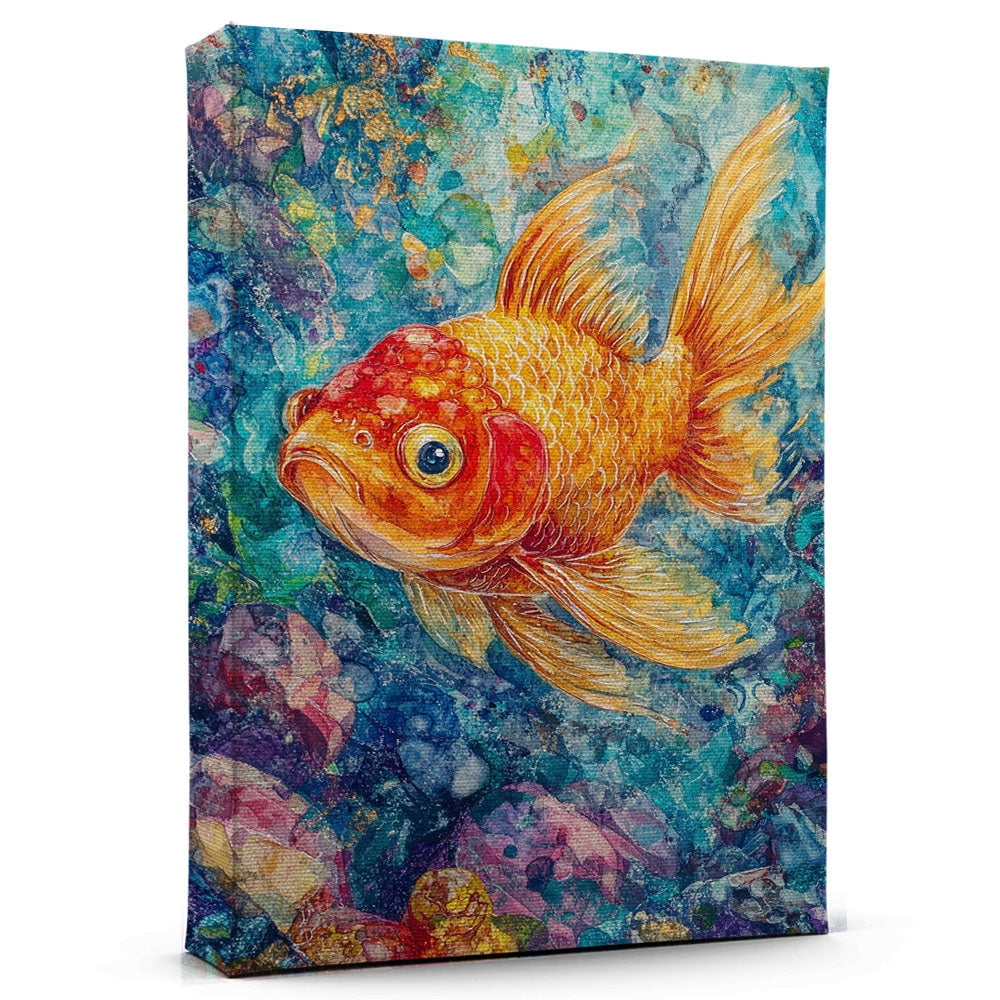 Goldfish Lionchu Canvas, Colorful Goldfish Lionchu Picture Canvas Wall ...