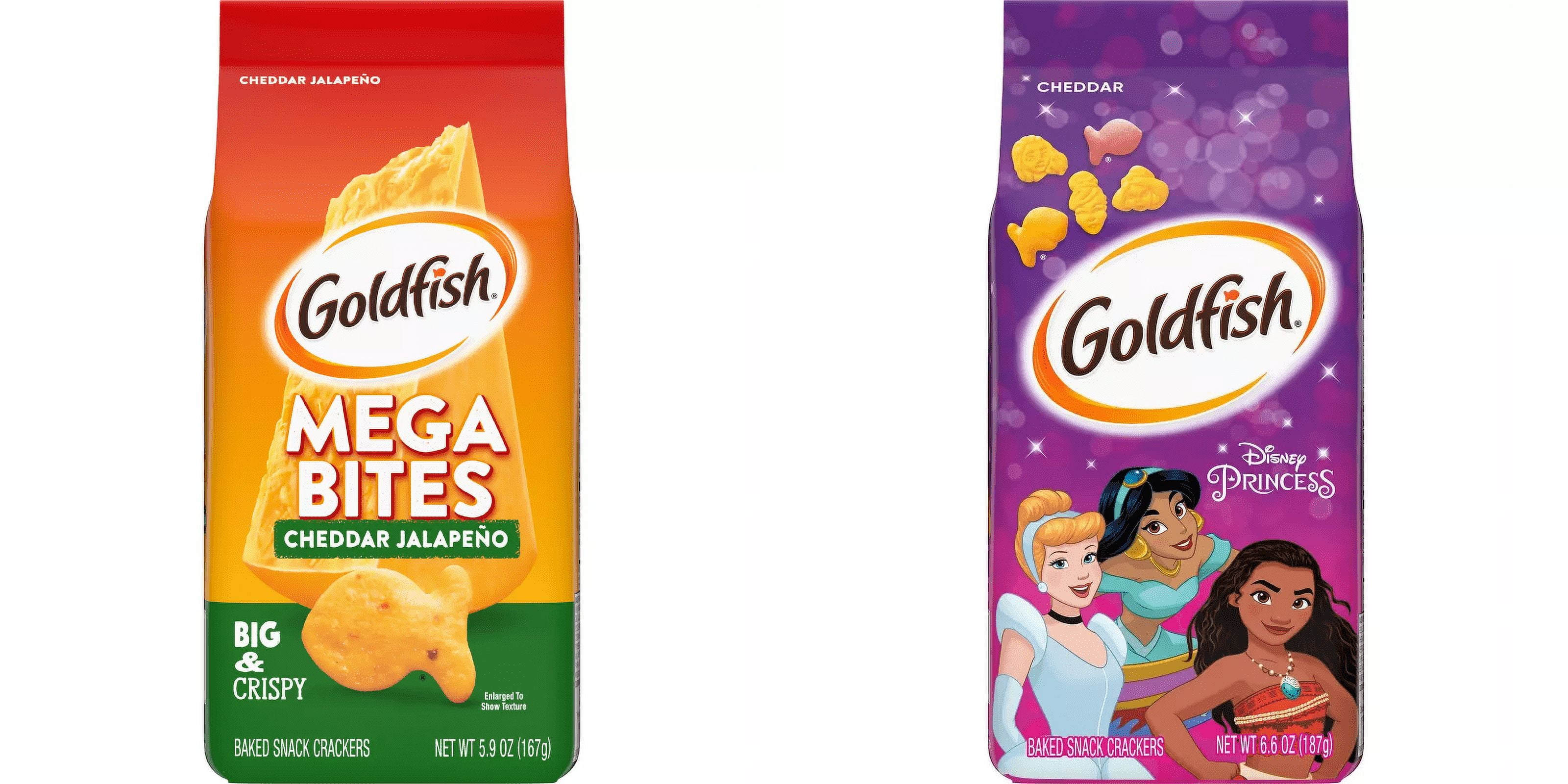 Goldfish Mega Bites Cheddar Jalapeño Crackers, 5.9 oz - Goldfish Disney ...
