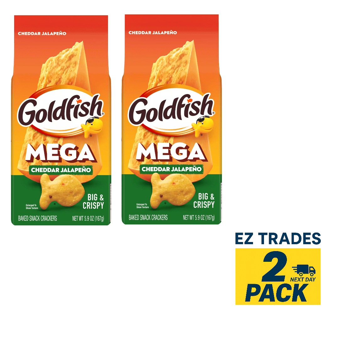 Goldfish Mega Bites Cheddar Jalapeño Crackers, 5.9 oz pack of 2 ...