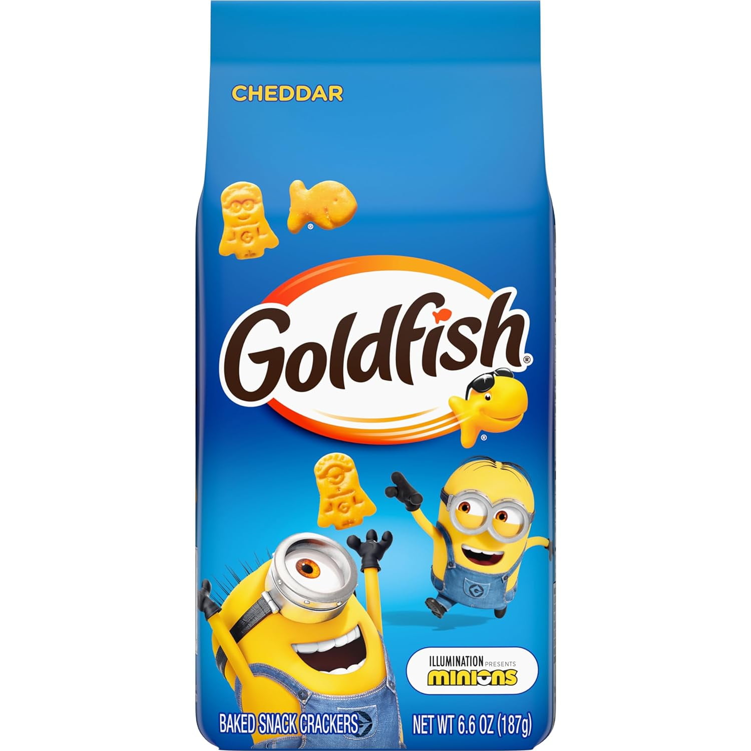 Goldfish Minions Shaped Cheddar Flavored Crackers 6.6oz - 1 Bag ...