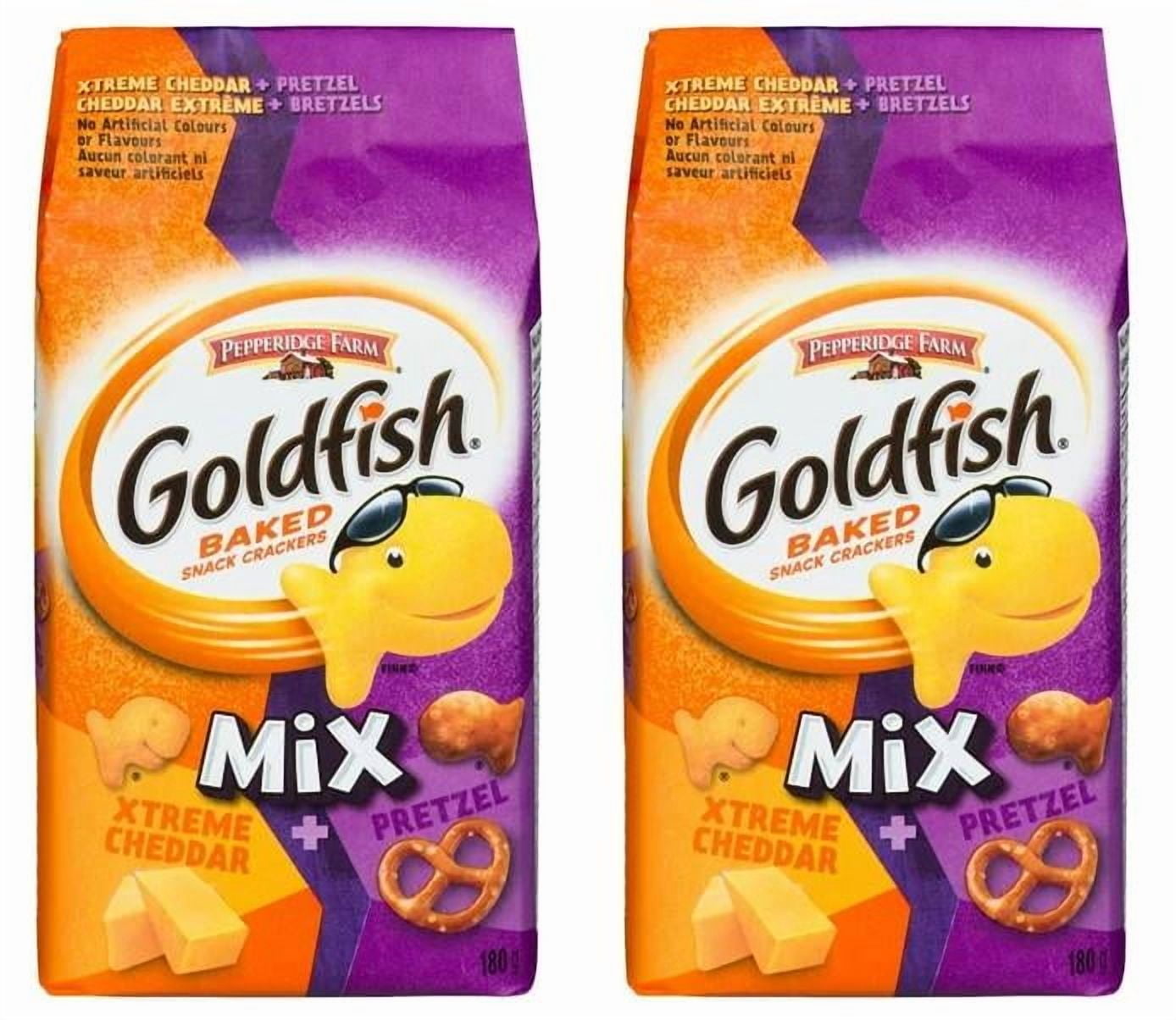 Goldfish Mix Xtreme Cheddar and Pretzel Crackers, 180g (2 Pack ...