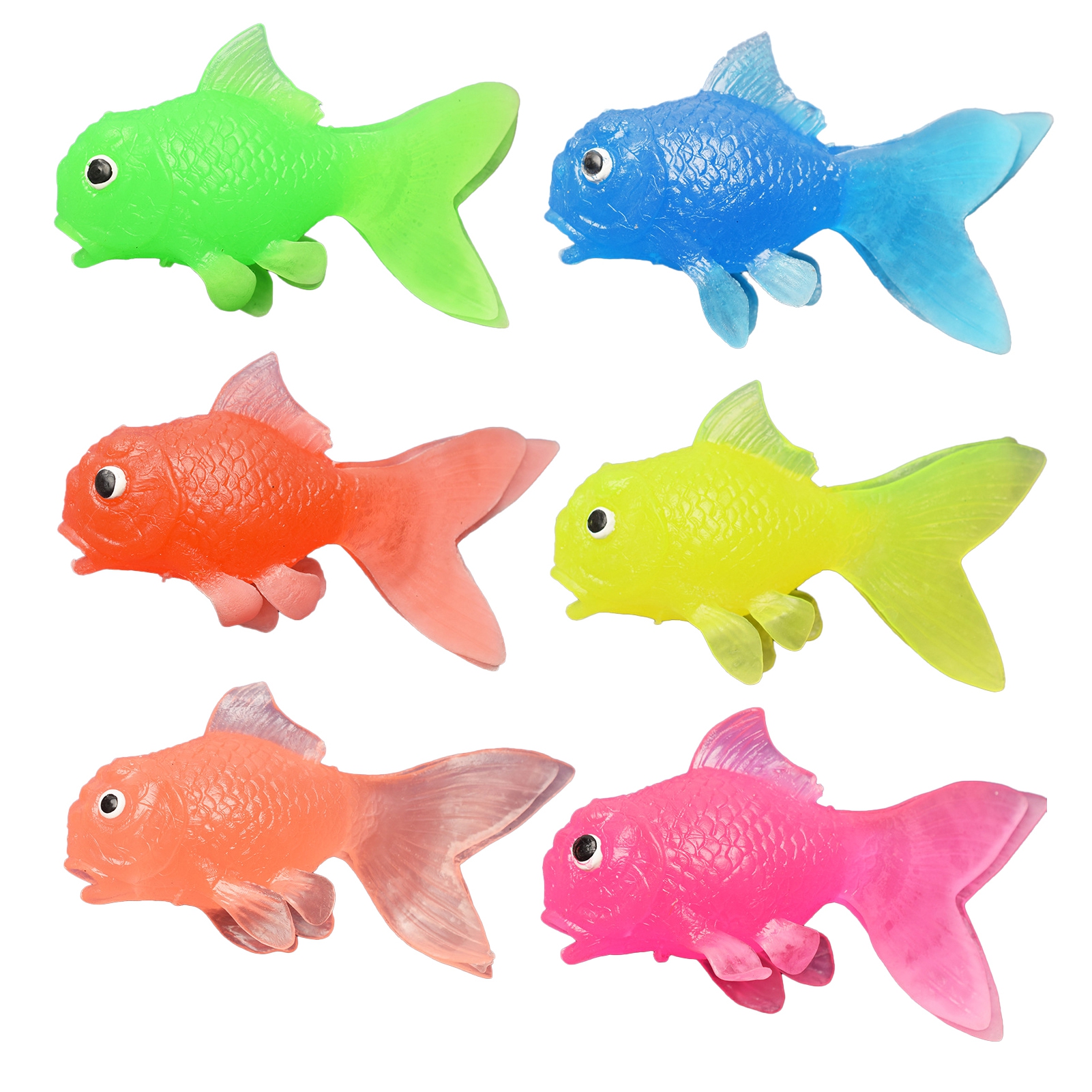 Goldfish Model Colorful Cartoon Fish Series Miniature Figurine Ornament ...