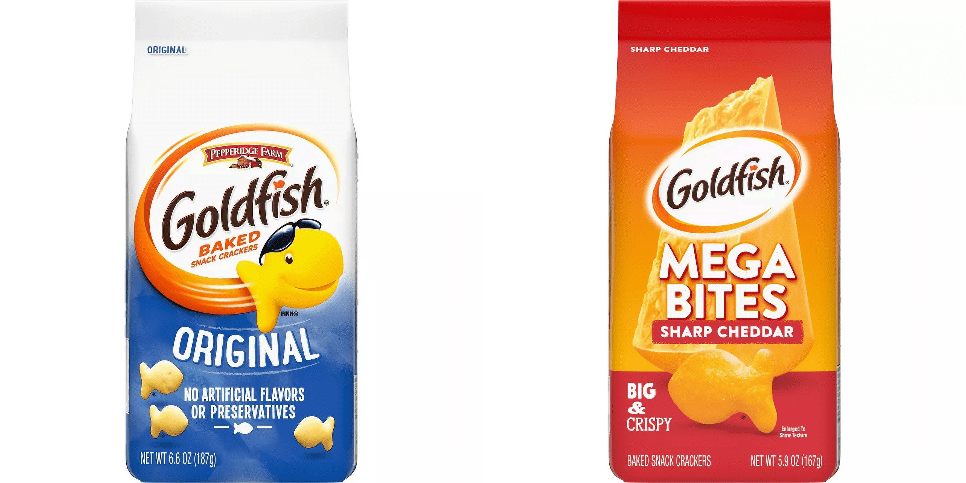Goldfish Original Crackers Snack Crackers Bag - 6.6oz - Goldfish Mega ...