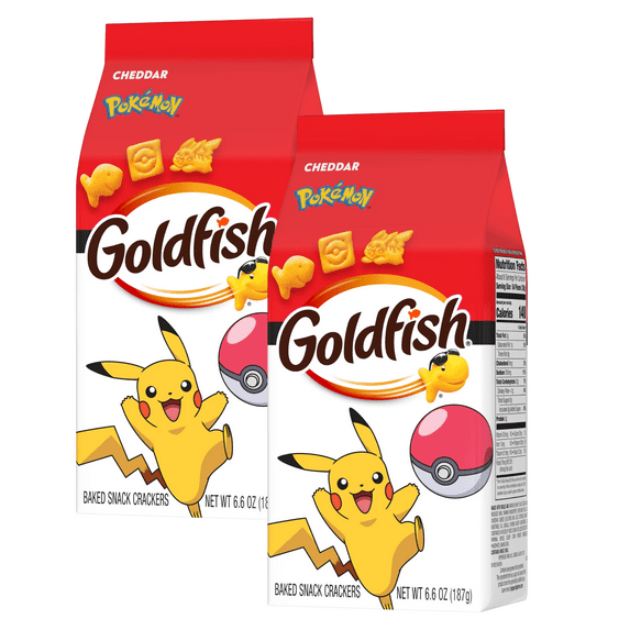 Goldfish Pokémon Cheddar Cheese Crackers, 6.6 oz Bag - Pack of 2 ...