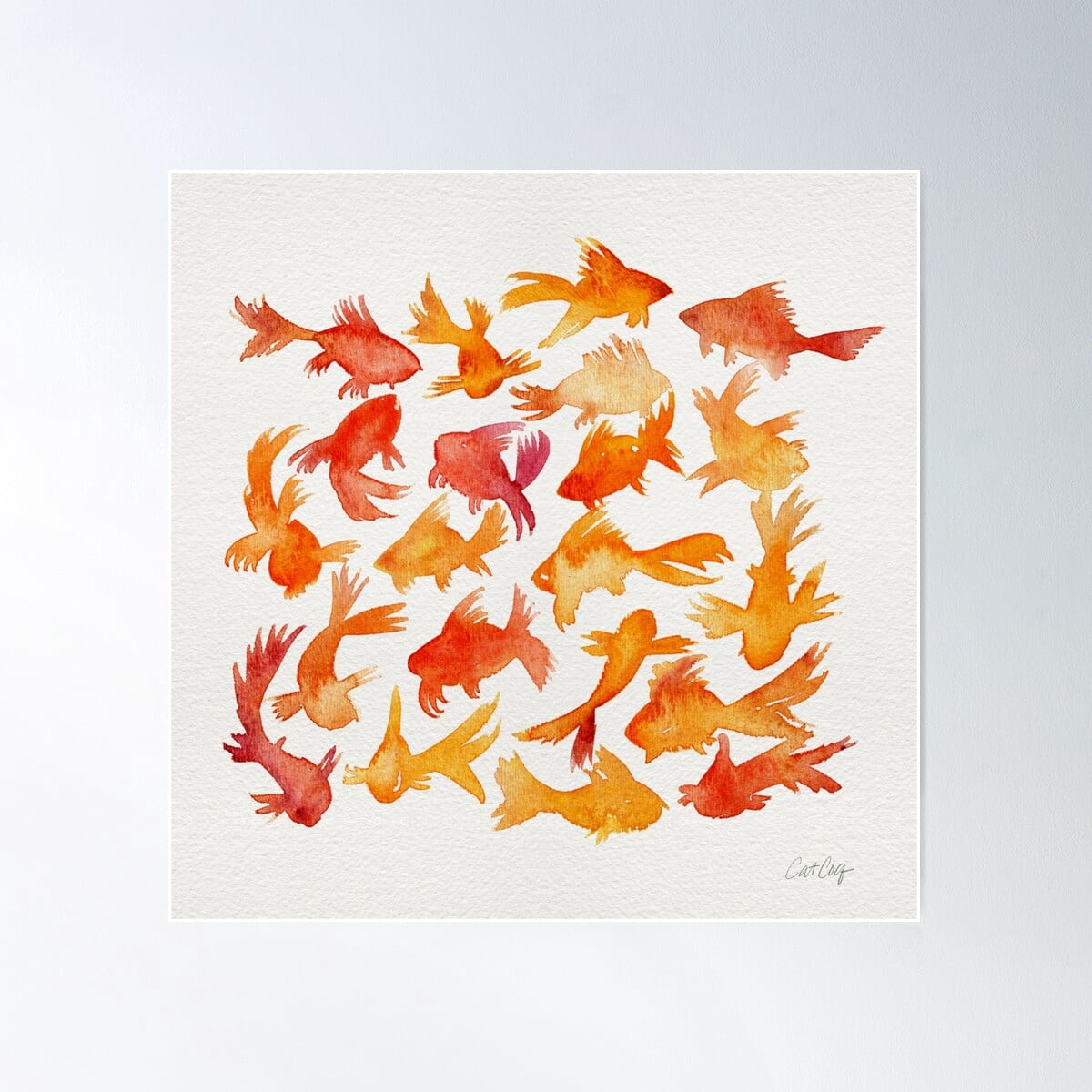 Goldfish Poster Wall Art, Modern Wall Decor For Living Room Bedroom ...