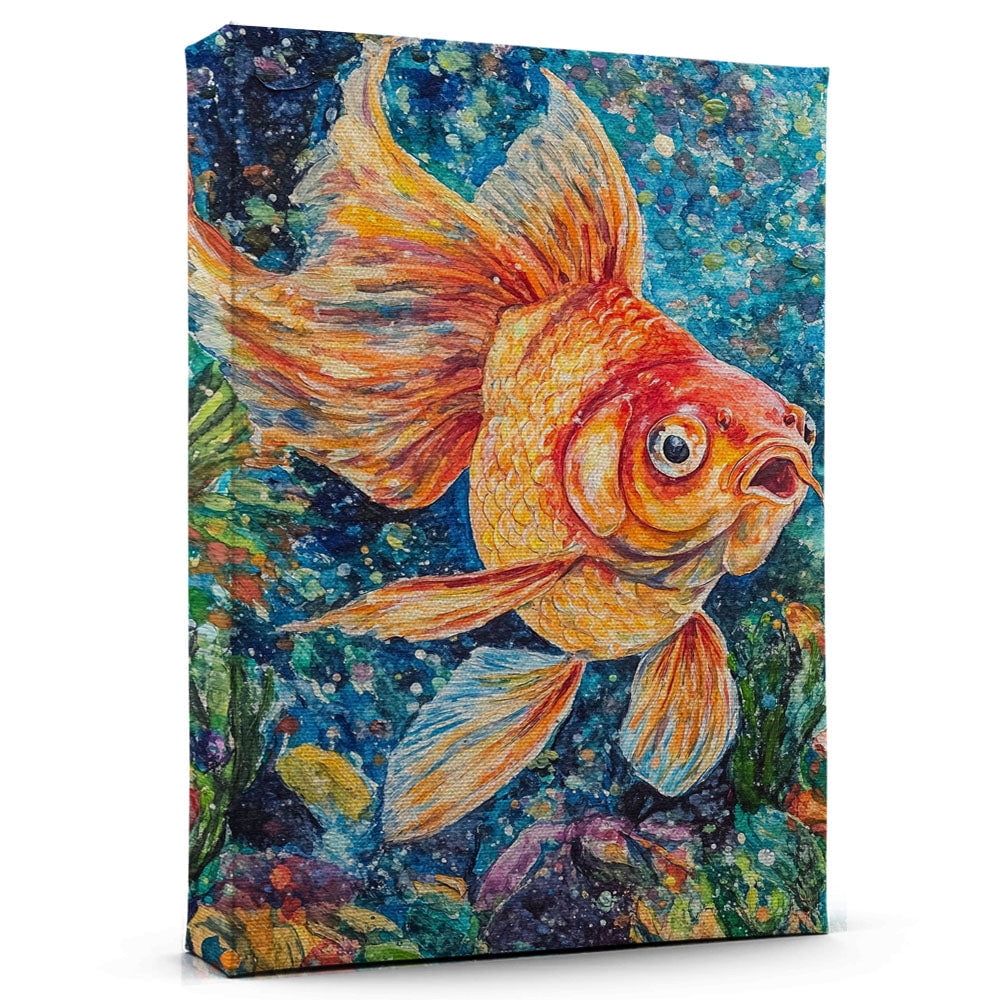 Goldfish Ryukin Canvas Wall Art Animal Decor, Goldfish Ryukin Canvas ...