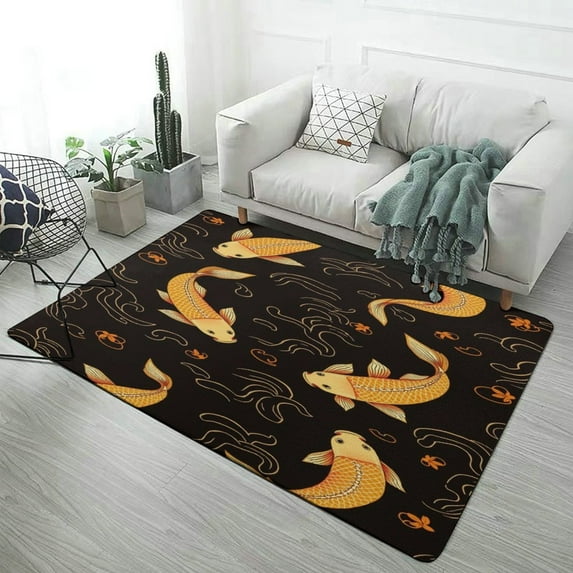 Goldfish Seamless Pattern Carpet Living Room Sofa Non-Slip Wear ...