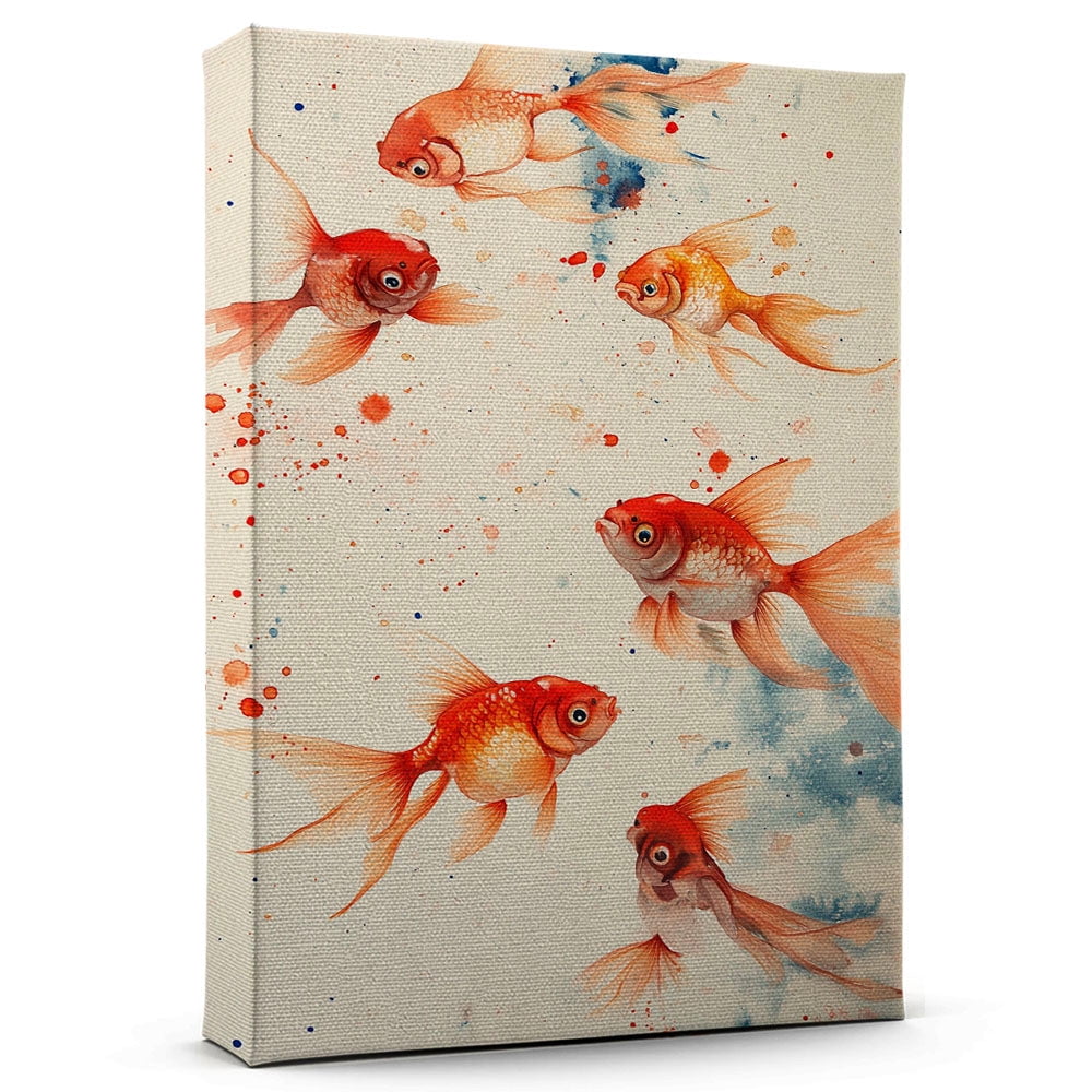 Goldfish Shubunkin Canvas Wall Art Animal Decor, Goldfish Shubunkin ...