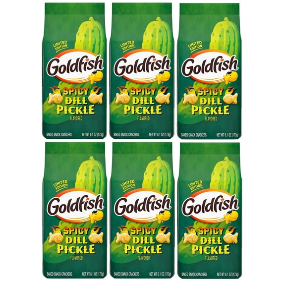 Goldfish Spicy Dill Pickle Limited Edition 6 Pack - Walmart.com