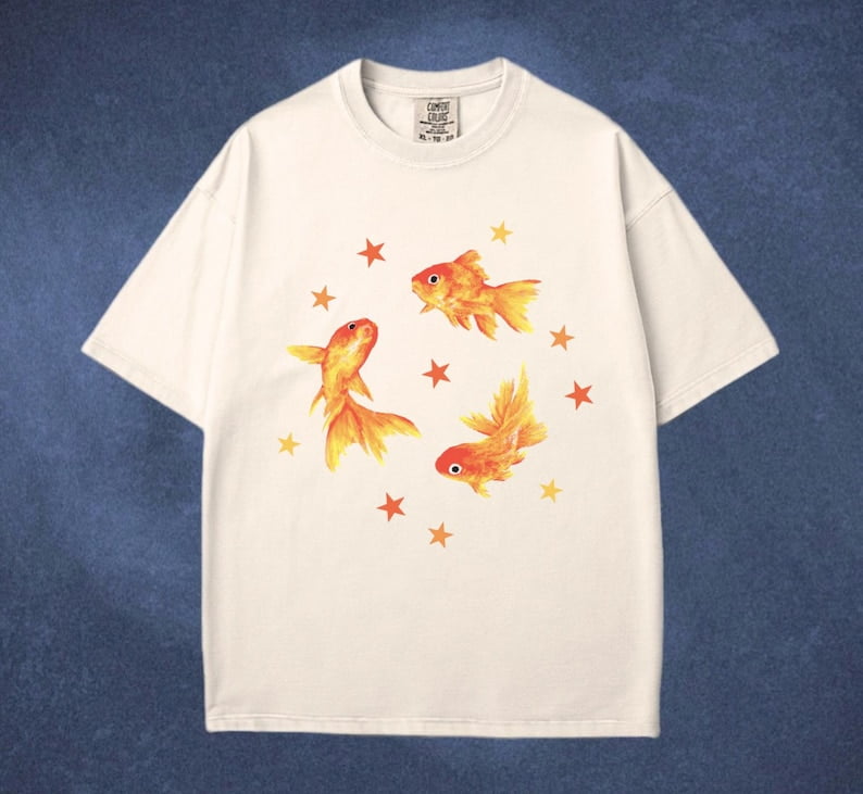 Goldfish Star Shirt Beachy Grunge Y2K Cute Vintage Retro Tee Vintage ...