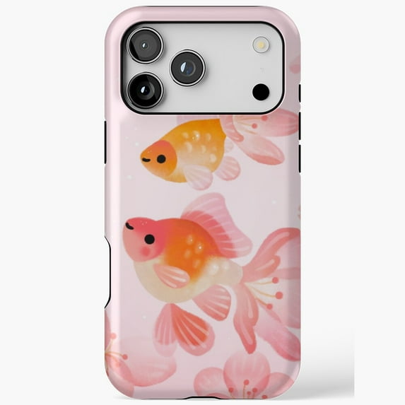 Goldfish Swimming In Cherry Blossom iPhone Case 17 to 11 Pro Max ...