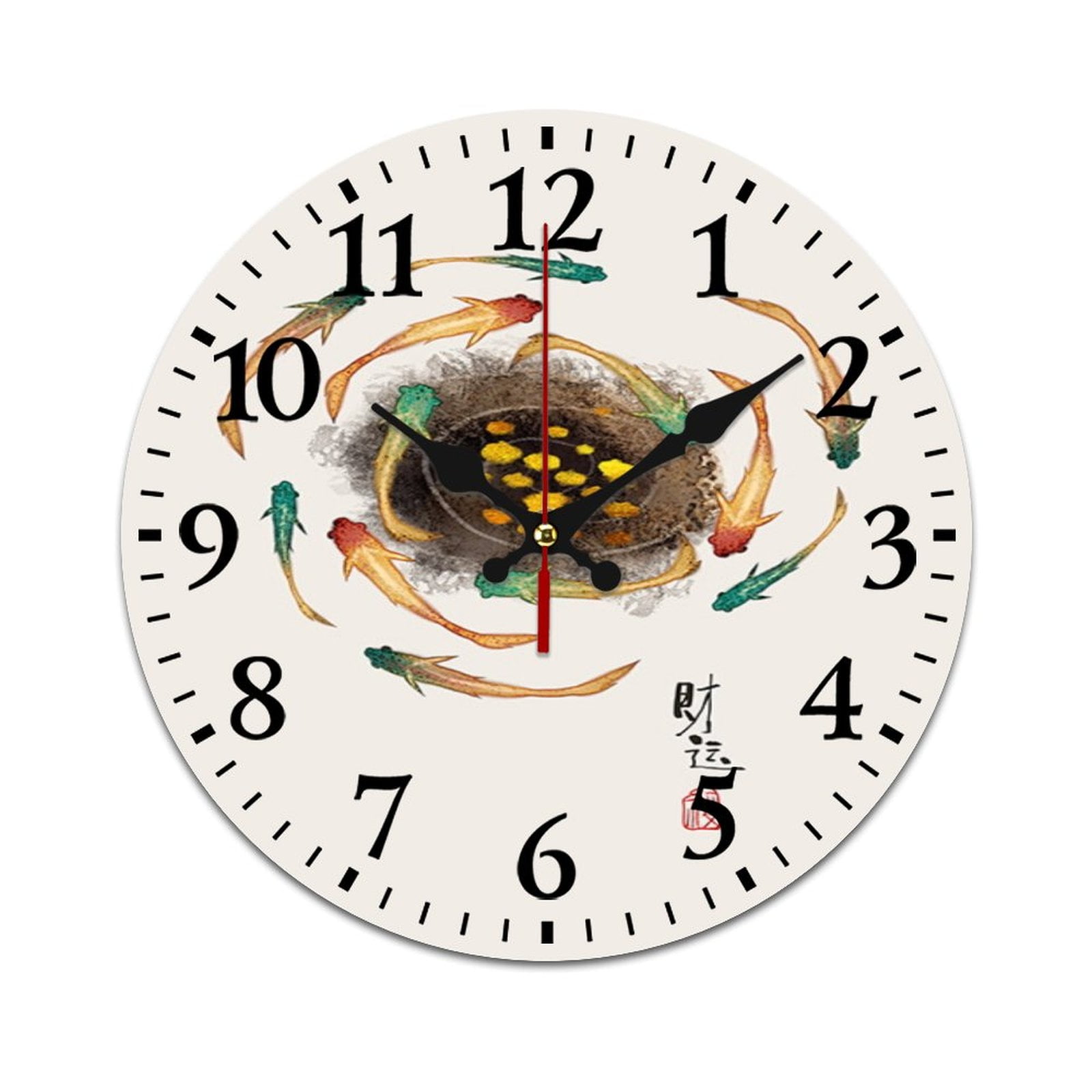 Goldfish Symbolizes Wealth Wall Clock Modern Design Clocks Wall Hanging ...