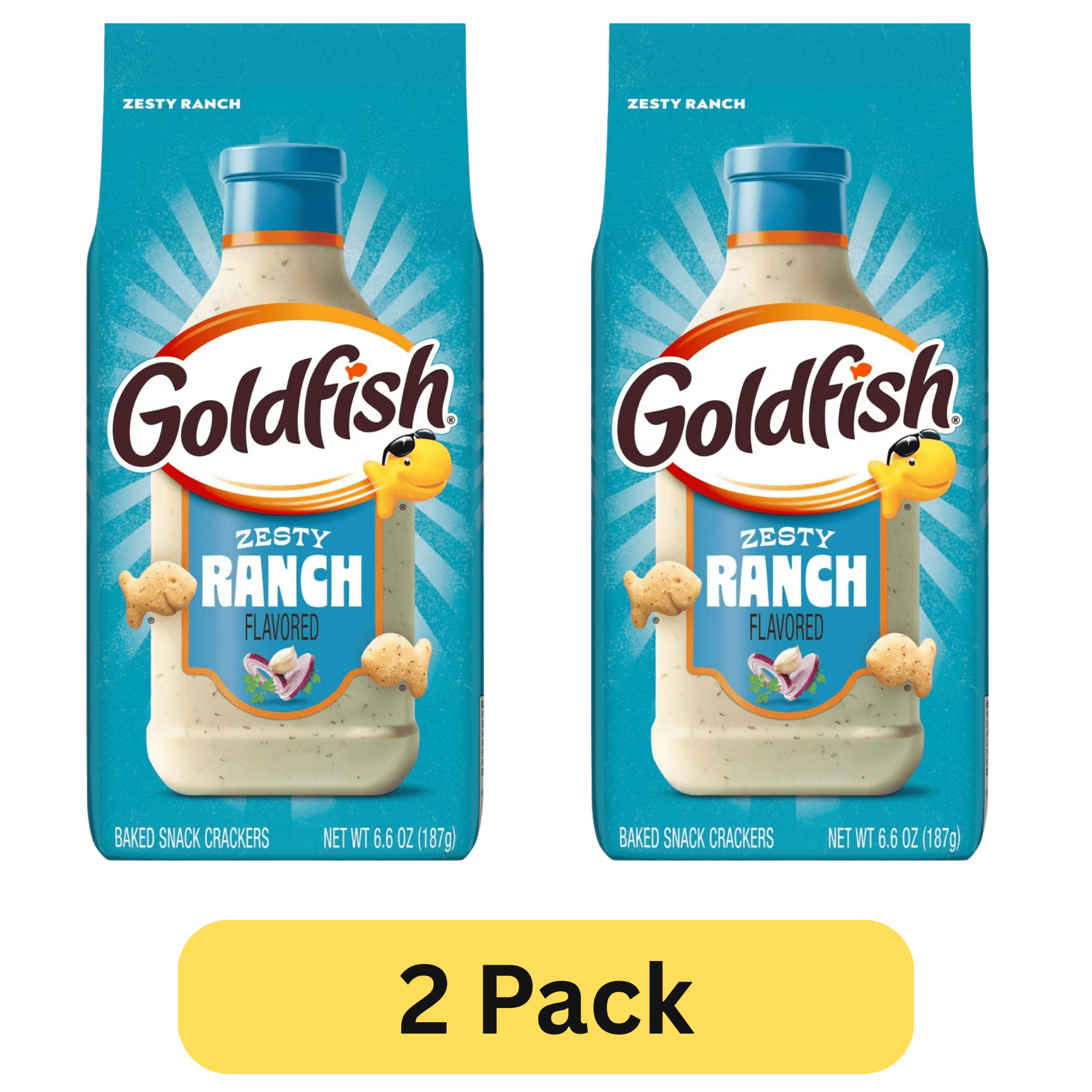 Goldfish Zesty Ranch Crackers, 6.6 oz, Pack of 2 - Walmart.com