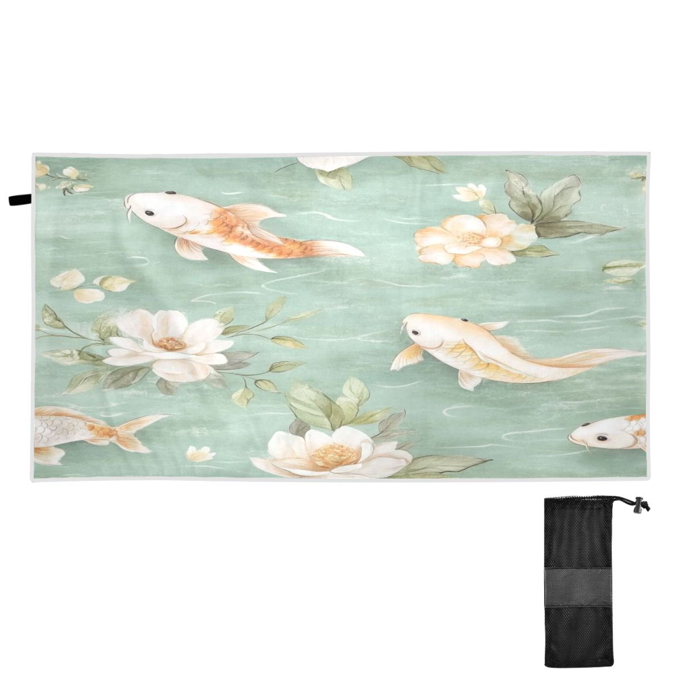 Goldfish in Pond Quick Dry Sand Resistant Beach Towel 30x60in ...