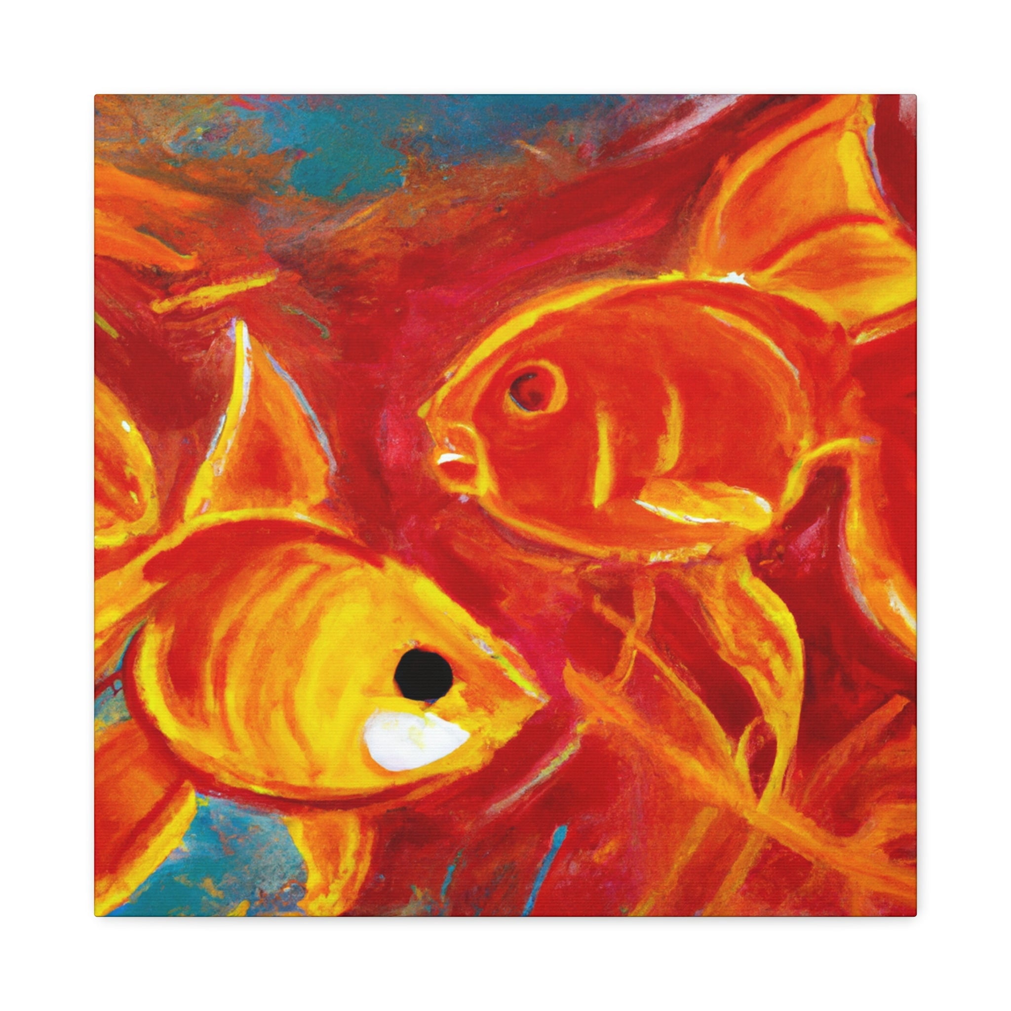 "Goldfish in Reflection" - Canvas - Walmart.com