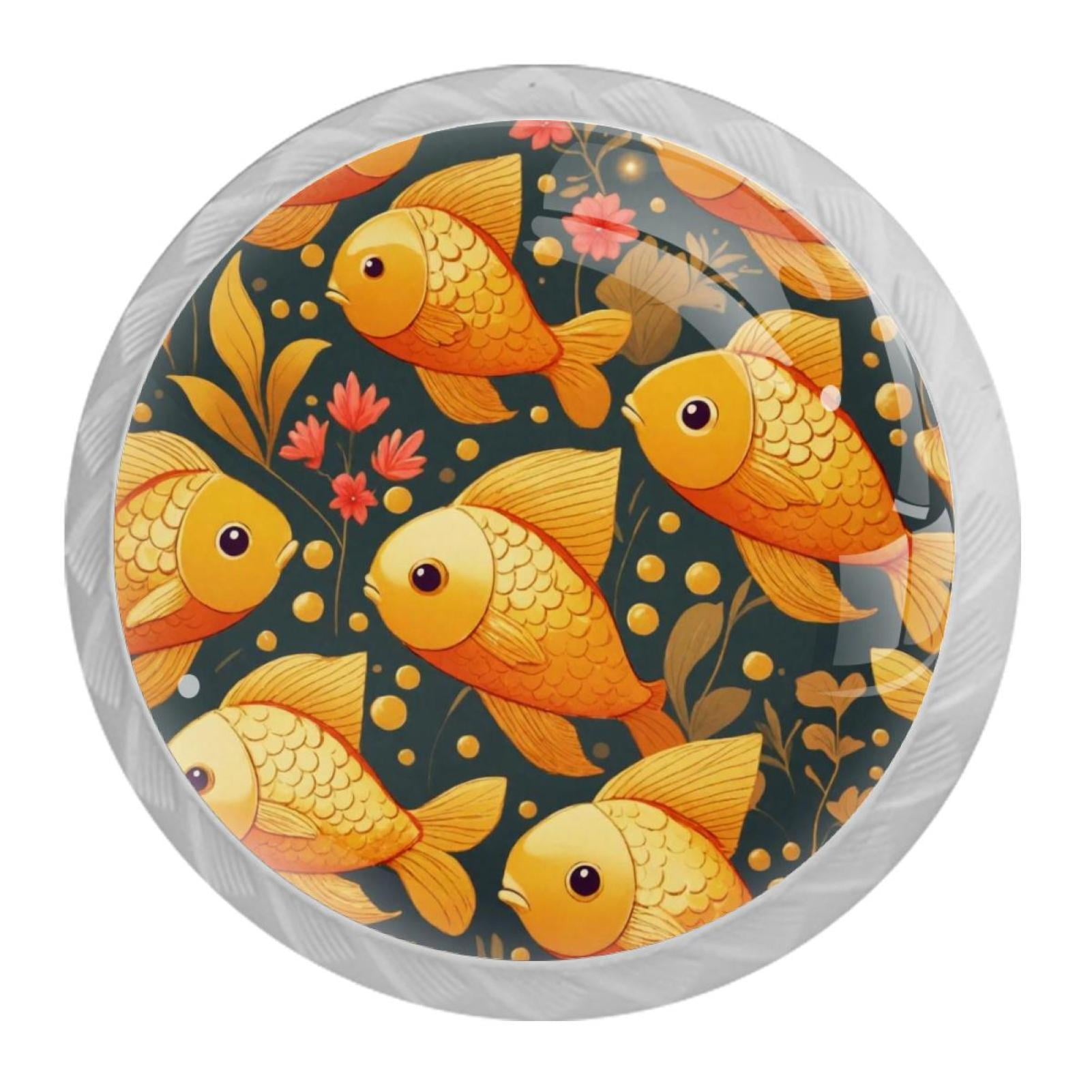 Goldfishes Cute Cabinet Knobs, Stainless Steel Kitchen Knobs, Knobs ...