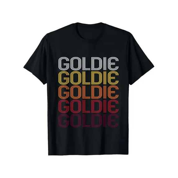 Goldie Retro Wordmark Pattern - Vintage Style T-Shirt, Summer Casual ...