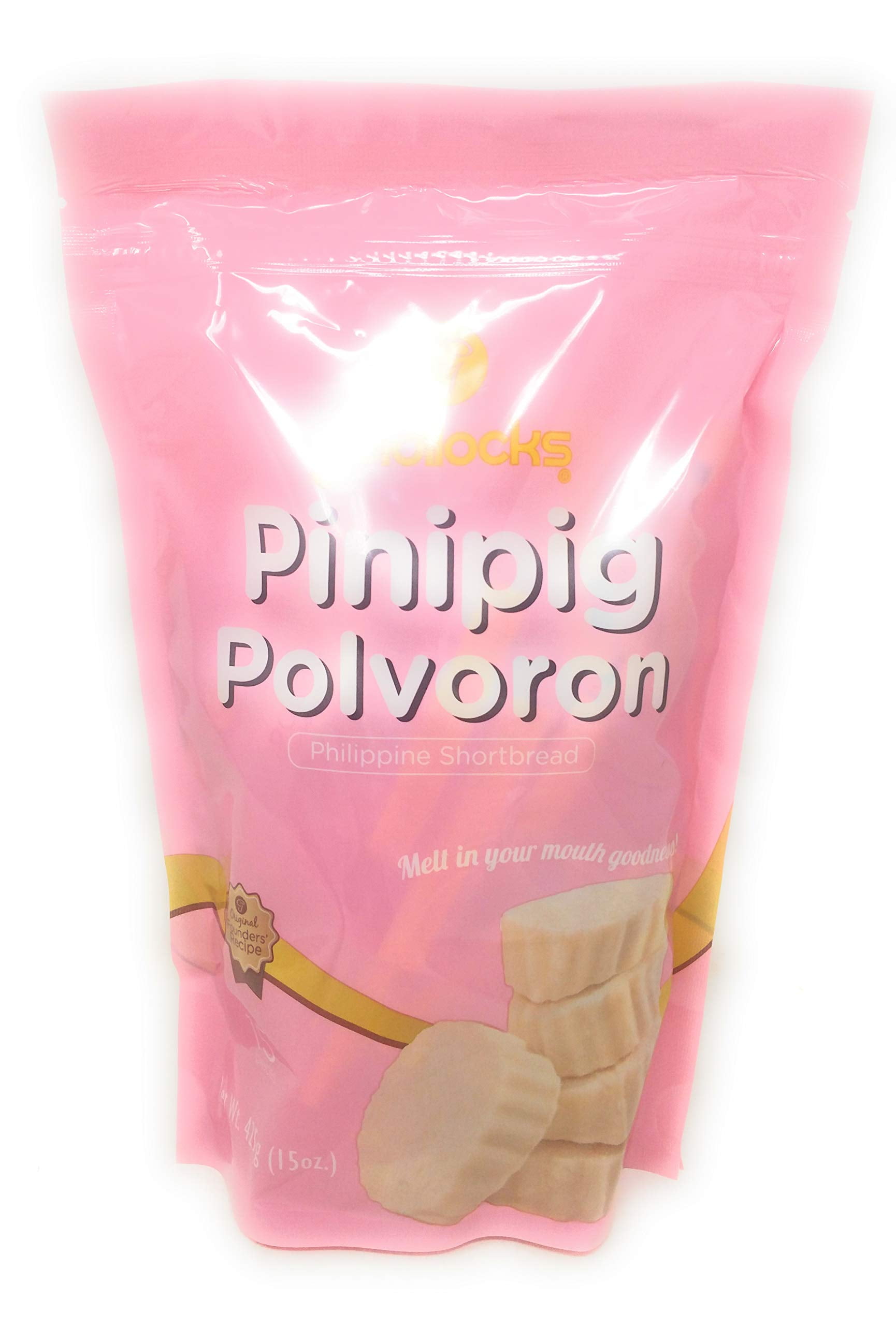 Goldilocks Pinipig Polvoron AJH3 Philippine Shortbread 15oz (425g), 1 ...