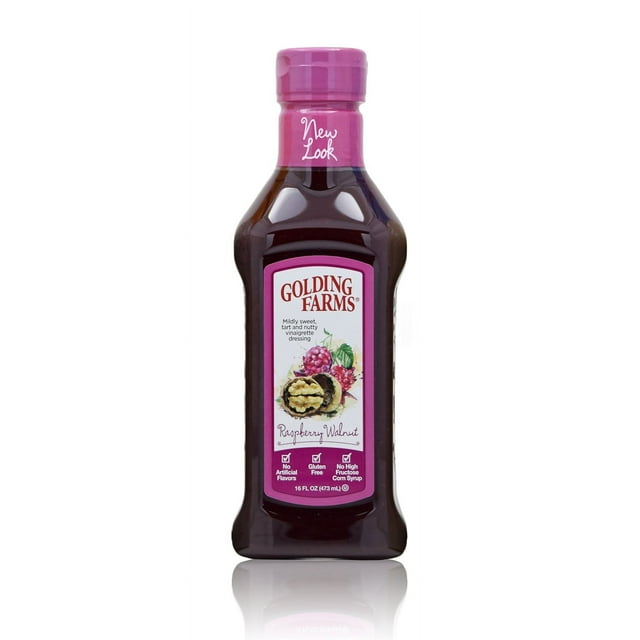 Golding Farms Raspberry Walnut Vinaigrette Dressing, 16 oz - Walmart.com