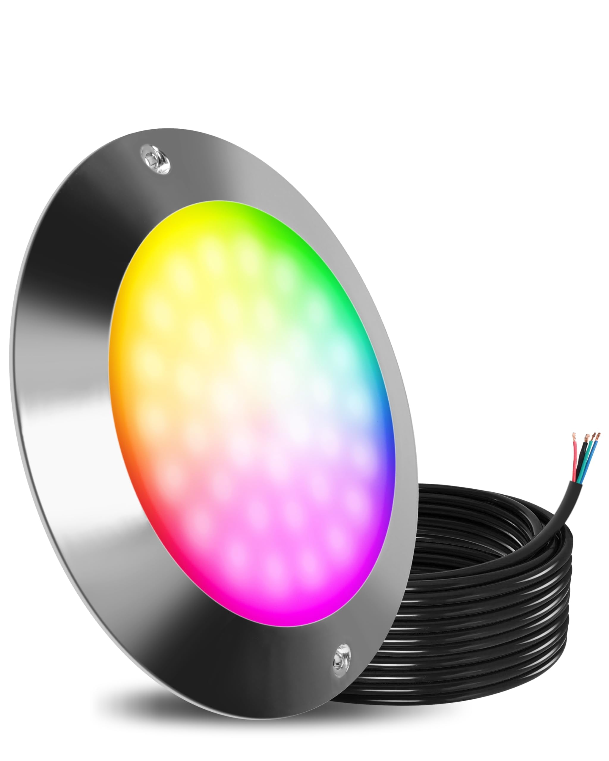 Goldlife 12V PC Pool Light for Inground Pools 50ft Cord, 6" 60W 6000LM ...