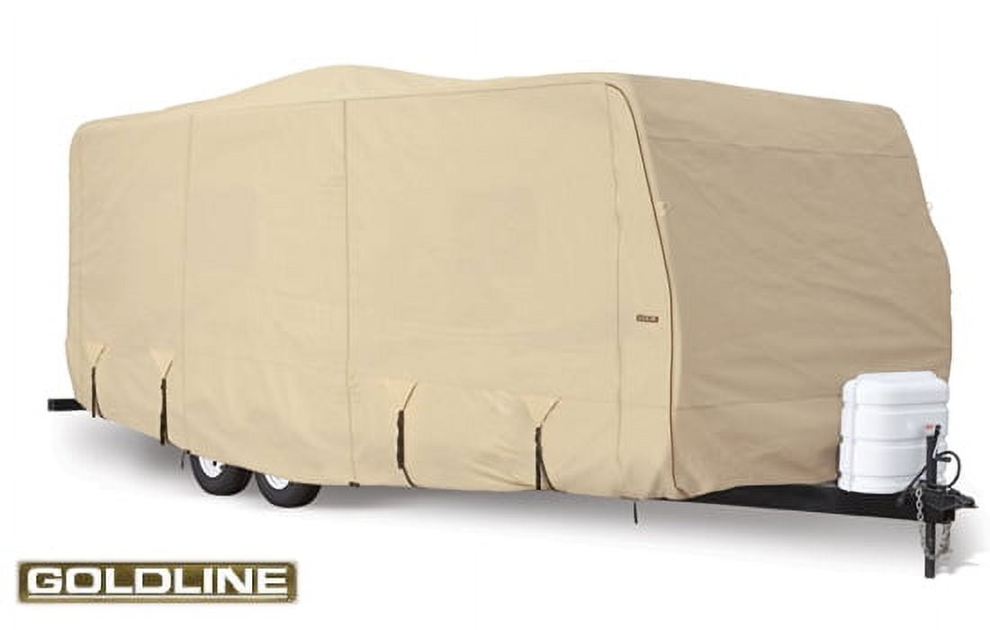Goldline Travel Trailer Cover | Fits 533" L x 102" W x 104" H | Tan ...